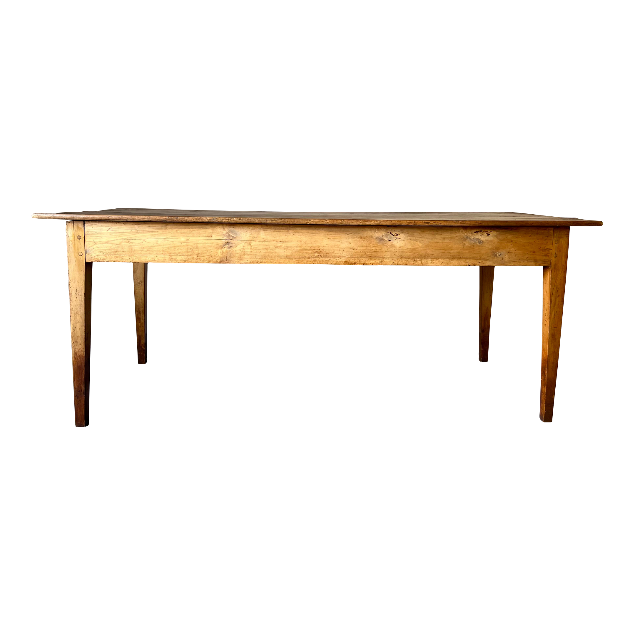 Antique French Rustic Country Farmhouse Rectangular Dining Table | Chairish