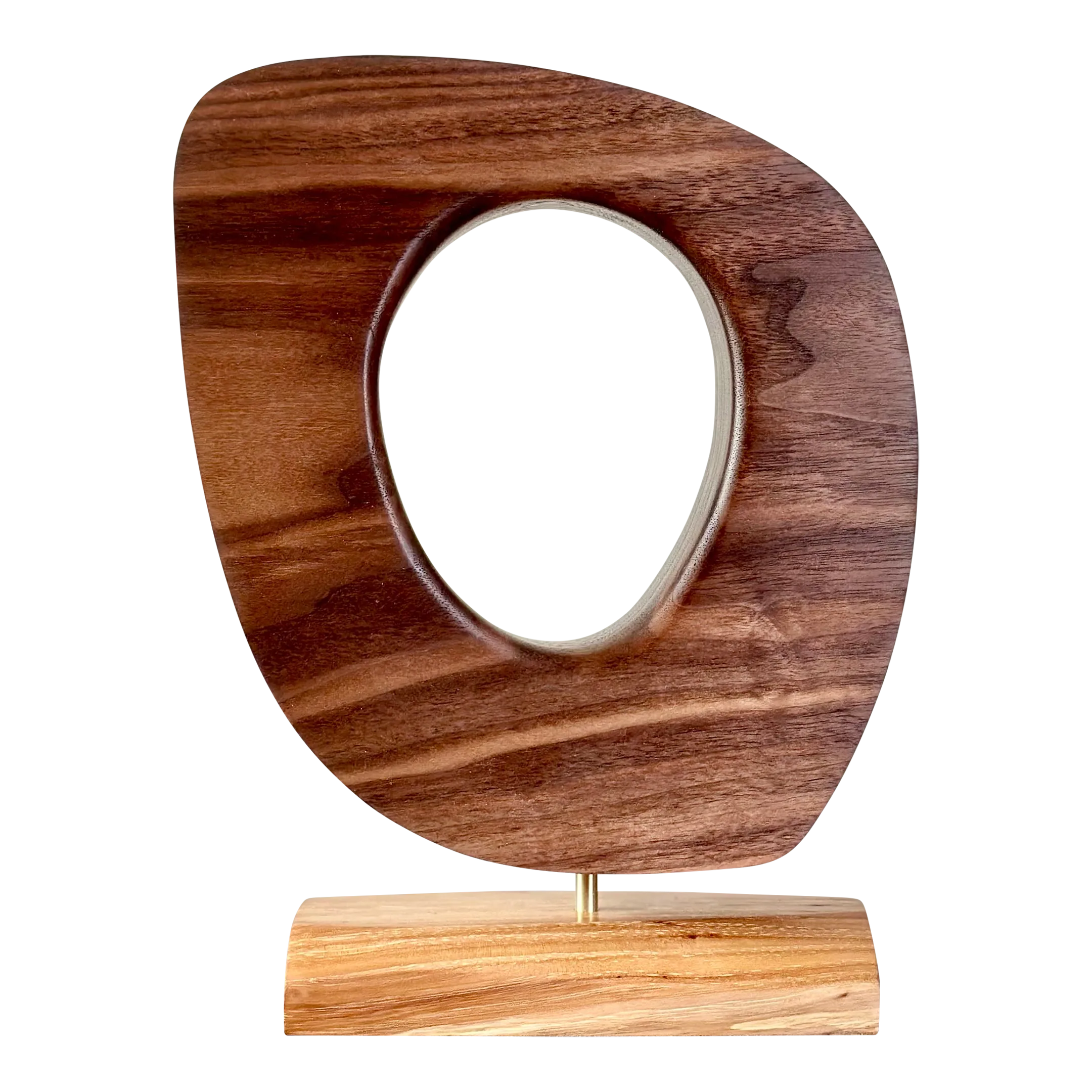 Contemporary Modern Geometric Abstract Sculpture - Walnut and Oak Wood ...