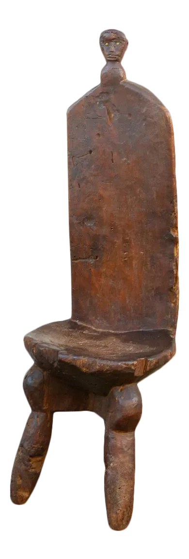 Antique African Tribal Ceremonial Chair | Chairish