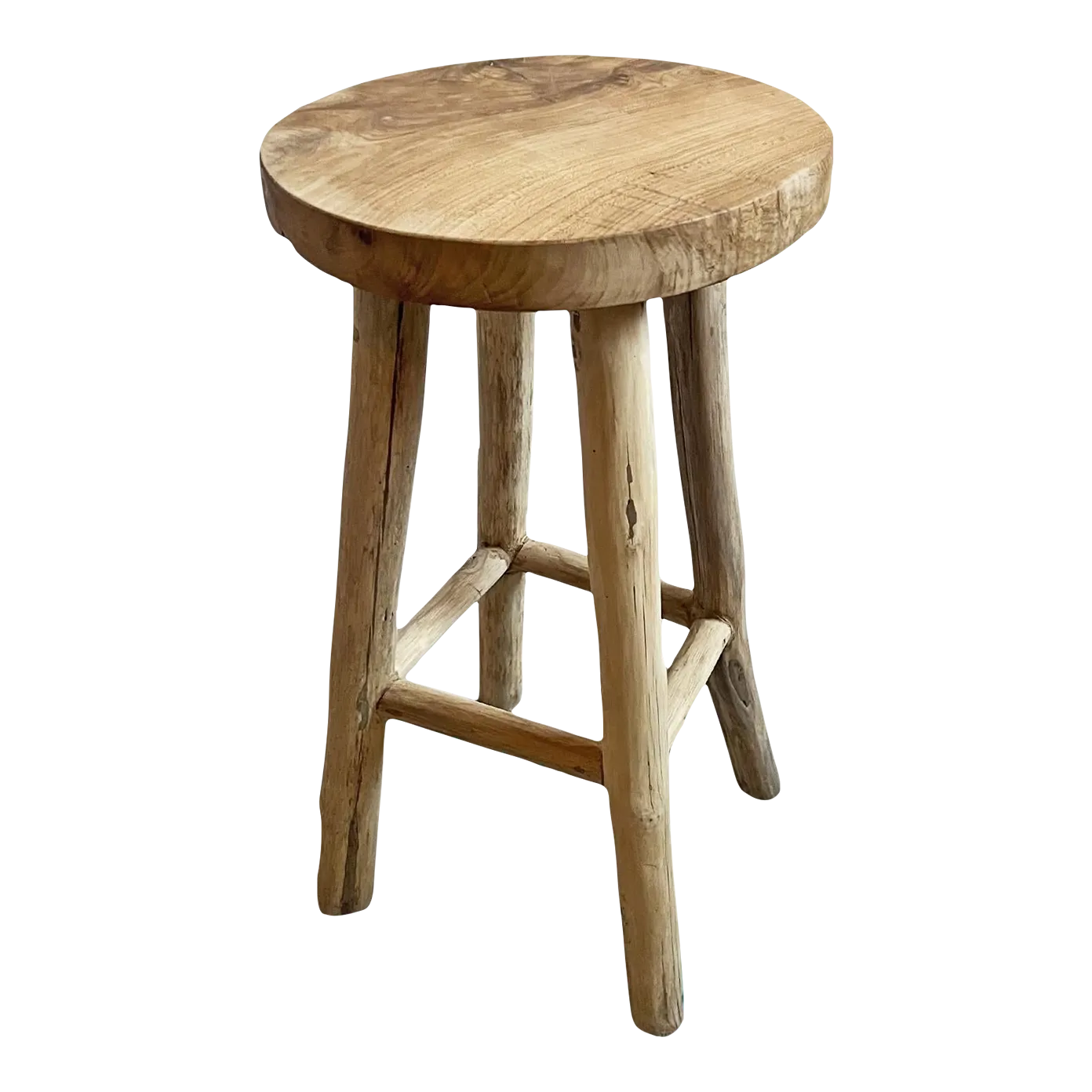 Tore Teak Wood Bar Stool | Chairish