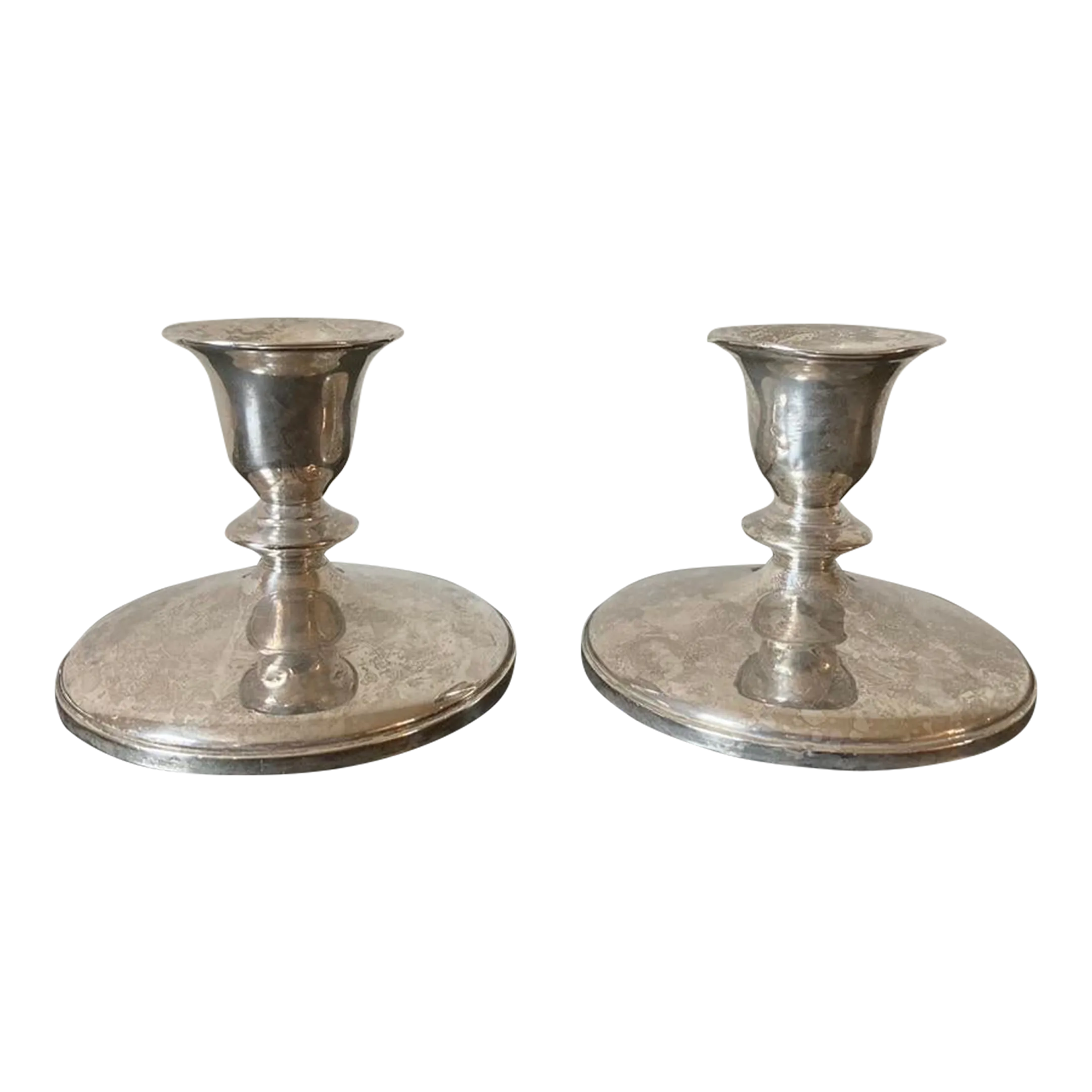 Early 20th Century Sterling Silver Candle Holders by M Fred Hirsch Co ...