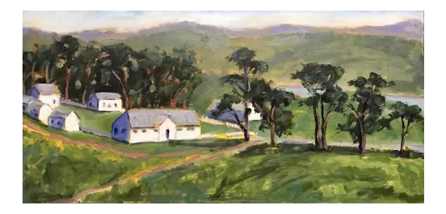 Pierce Point Ranch Oil Painting | Chairish