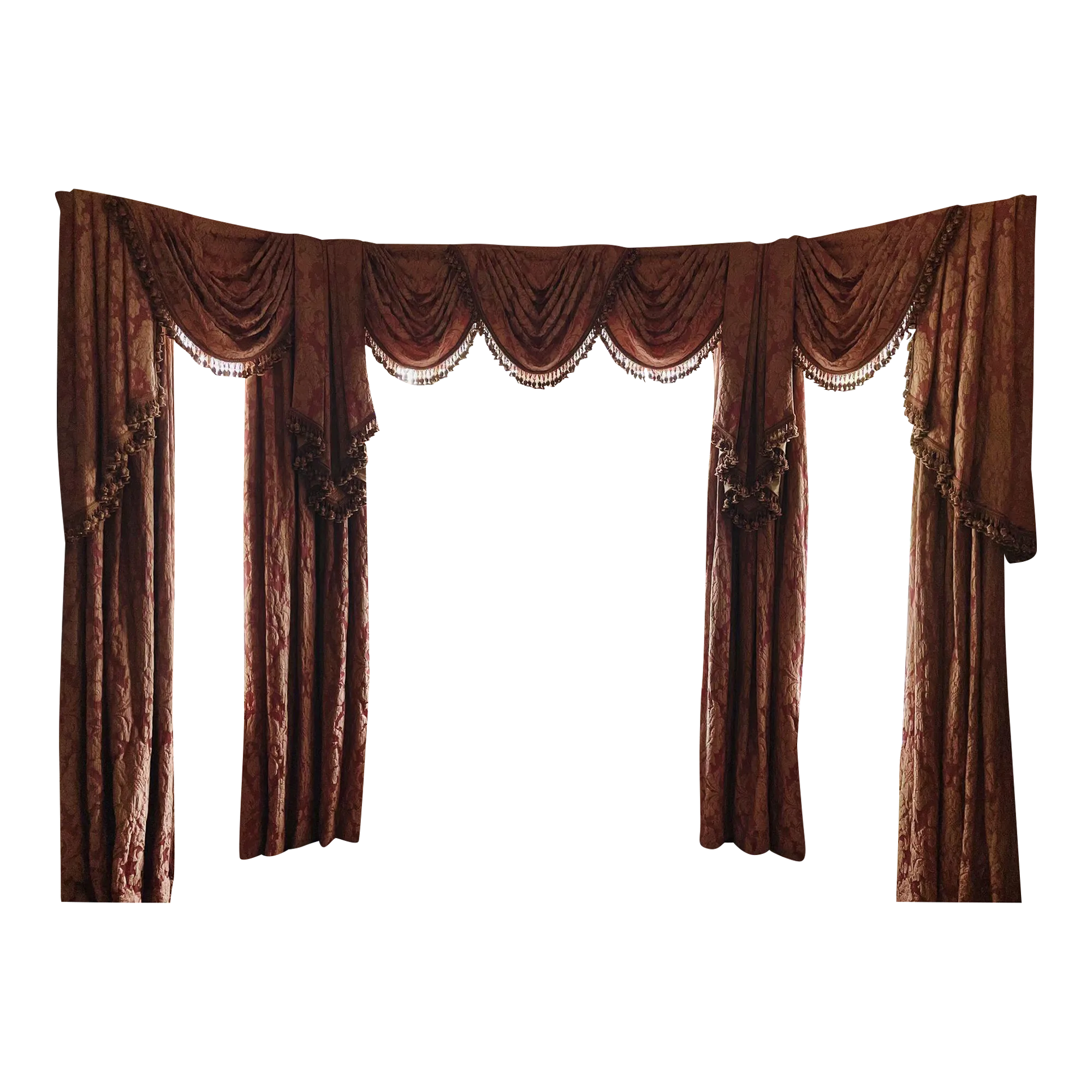 Contemporary Burgundy Wall or Window Treatments, Curtains, Drapes ...