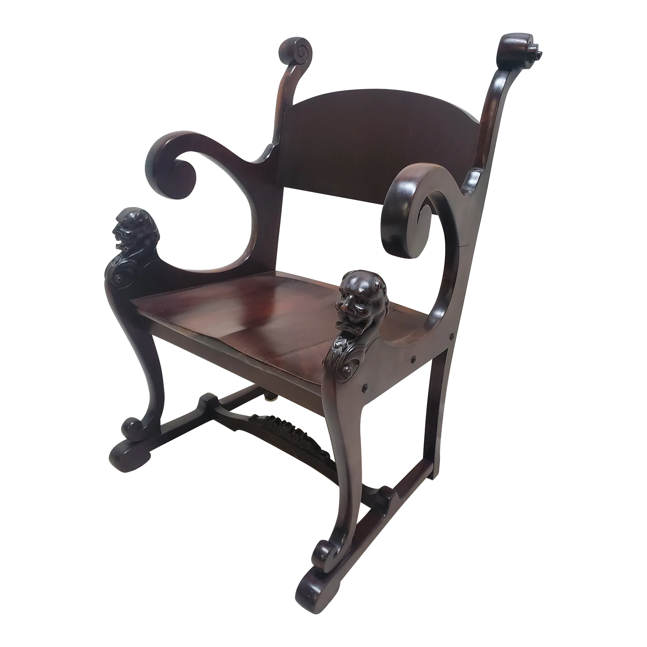 Late 19th Century Antique Victorian Stomps Burkhardt Lounge Arm Chair ...