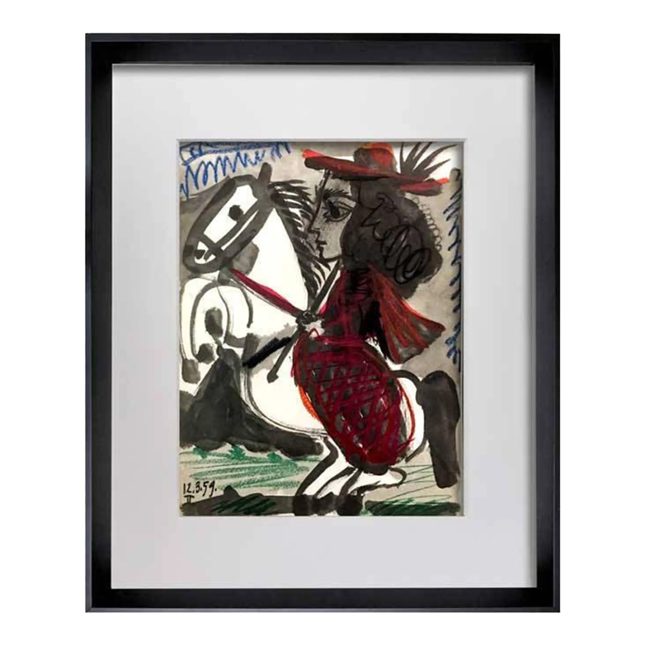 Pablo Picasso Lithograph Limited Edition "12.3.59 Ii" W/ Cat. Ref. C112 ...
