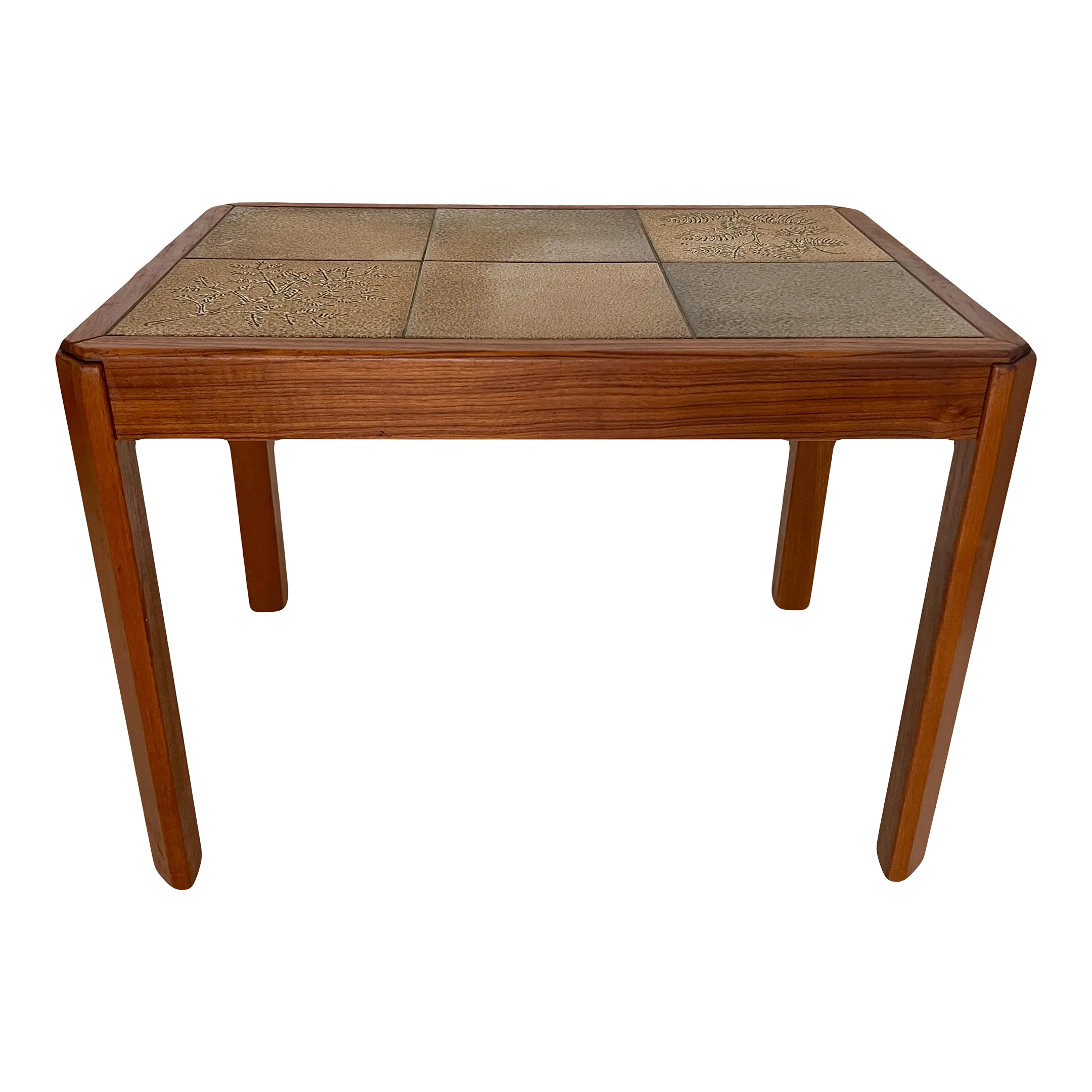 Mid Century Modern Danish Teak Tile Top Coffee / Side Table by Uldum ...