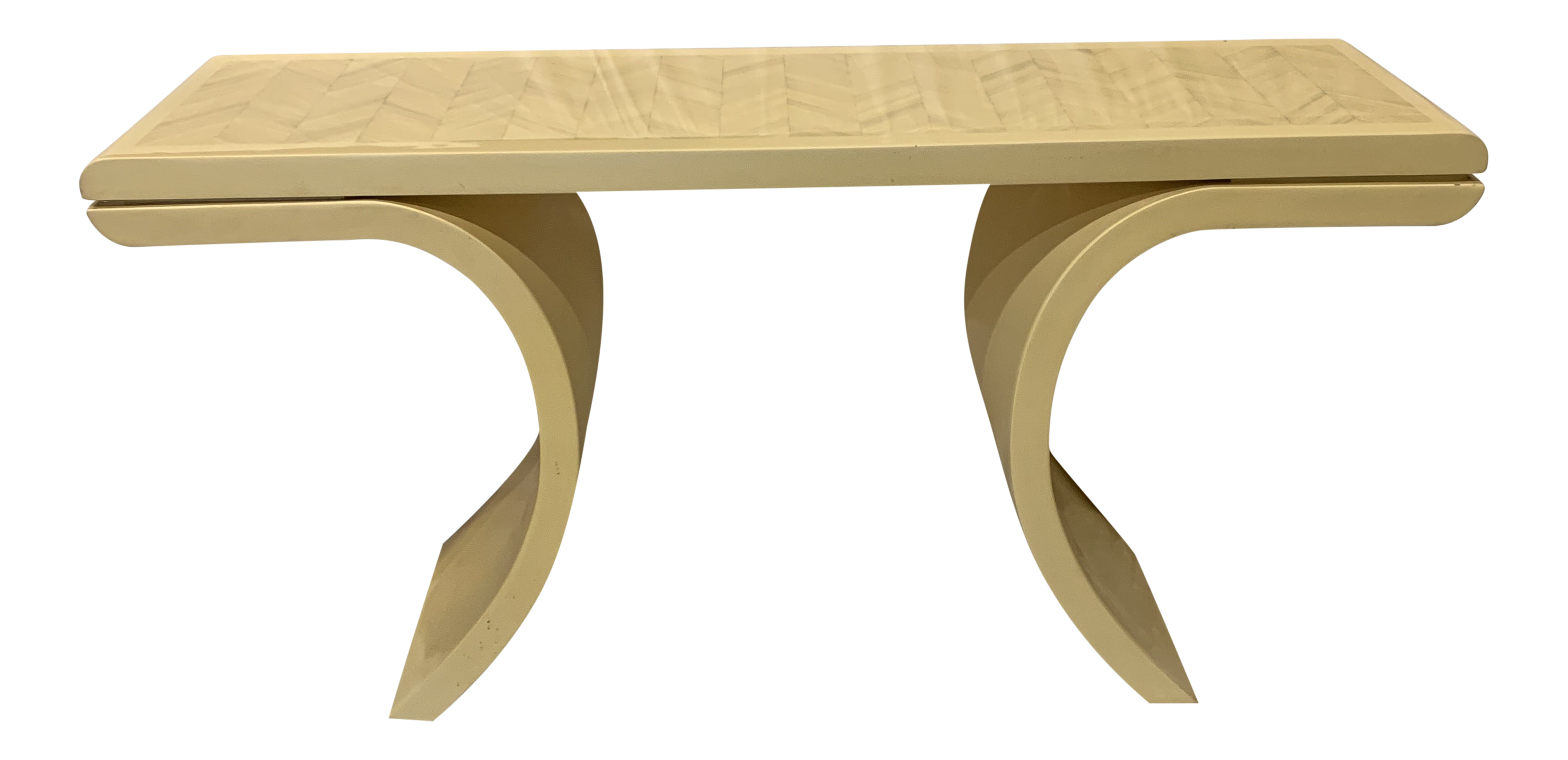 Karl Springer Style Goatskin Lacquer Console | Chairish