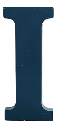 Vintage Blue Letter I | Chairish