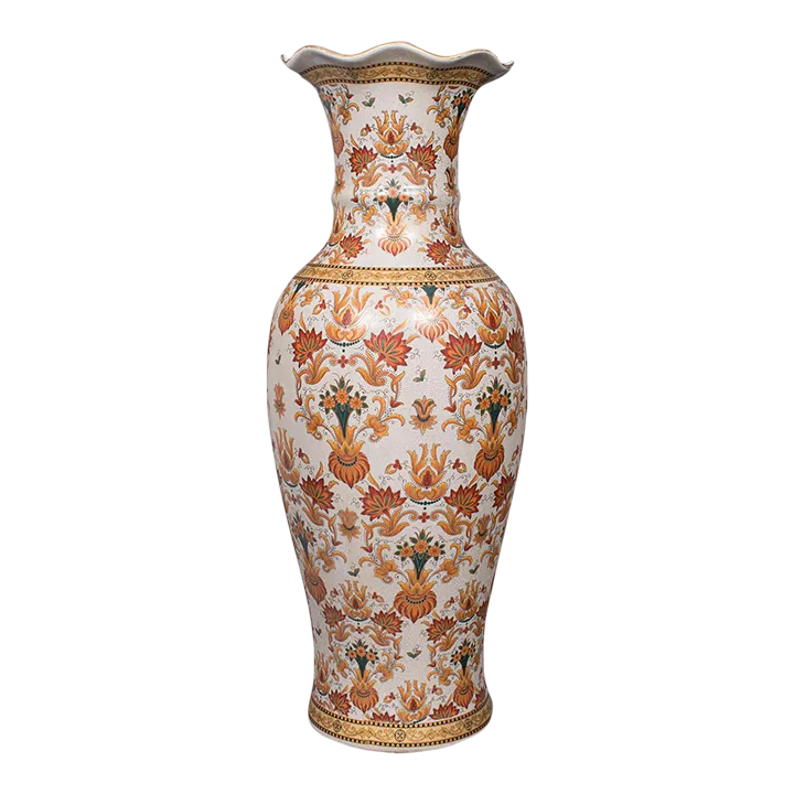 1940s Tall Vintage Art Deco Japanese Ceramic Decorative Stem Vase ...