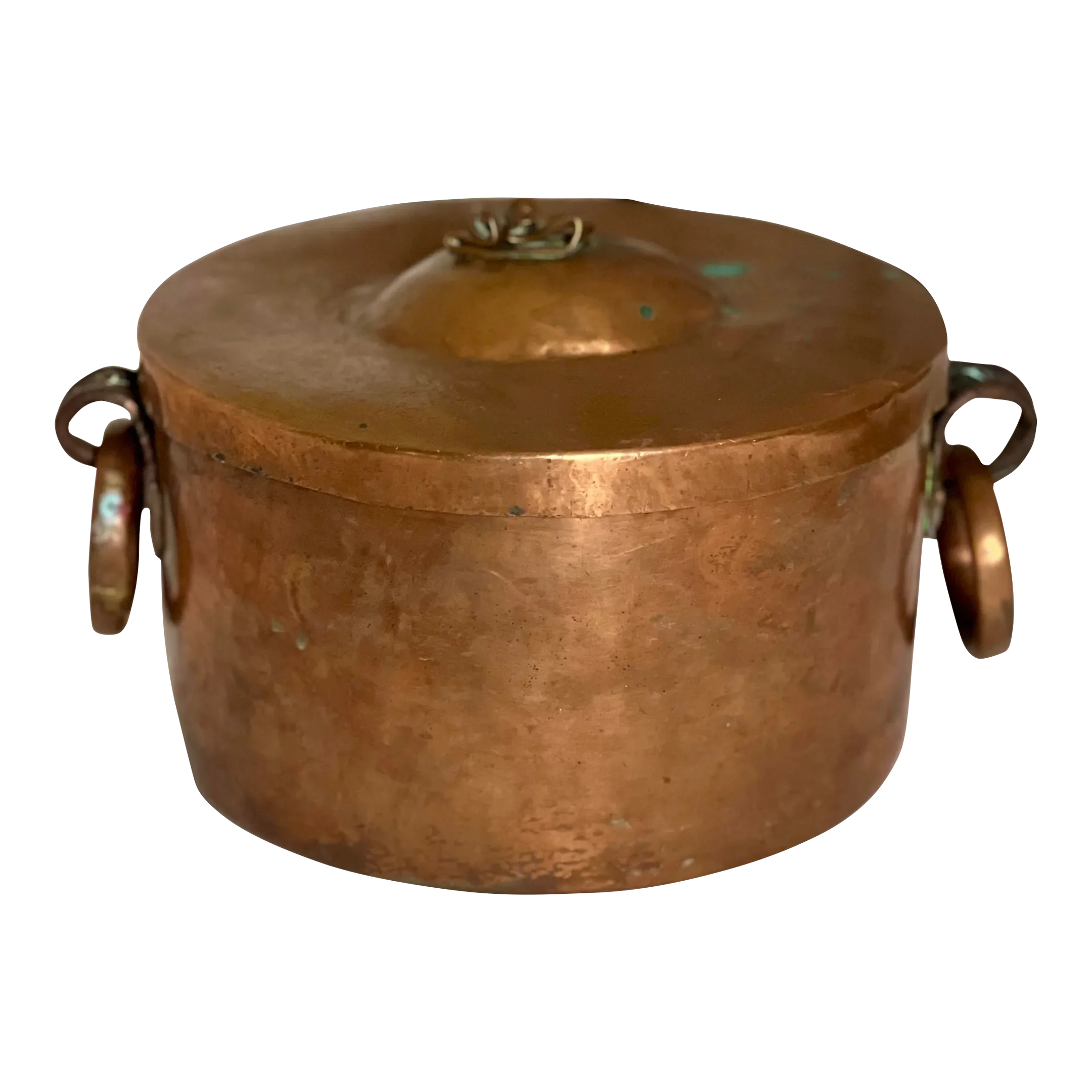19th Century French Dovetailed Copper Braising Pan or Small Pot With ...