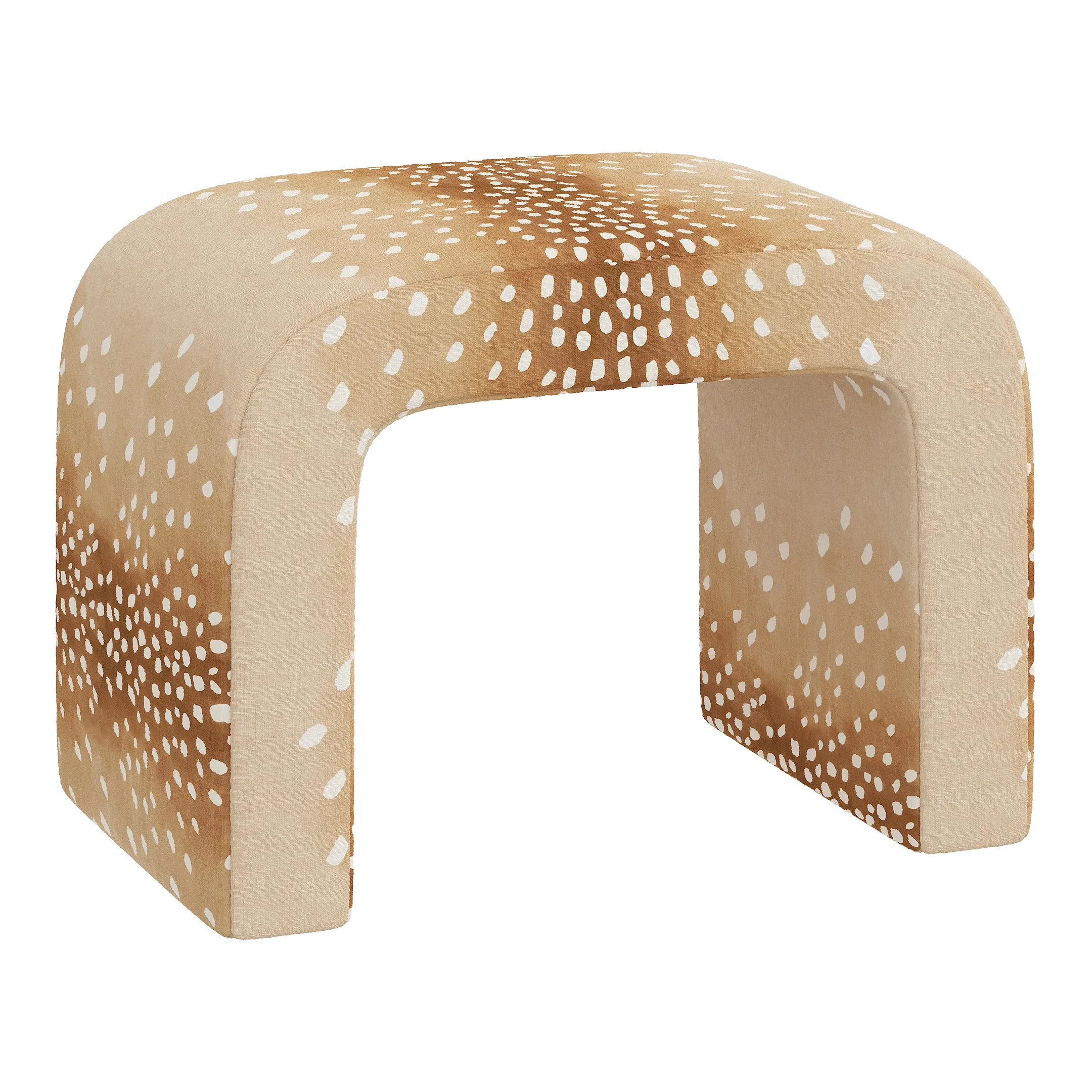 Lulu Waterfall Ottoman in Fawn Natural | Chairish