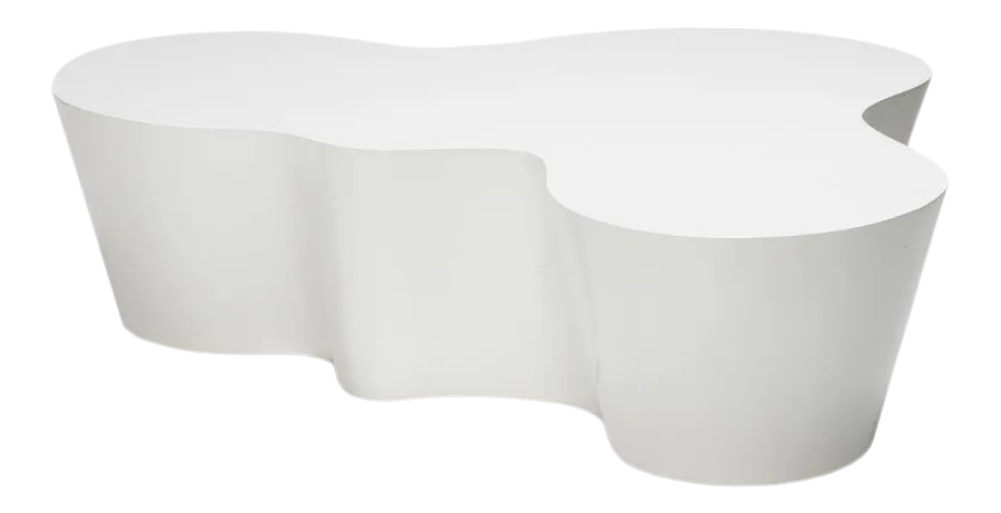 Orgo Coffee Table in White | Chairish