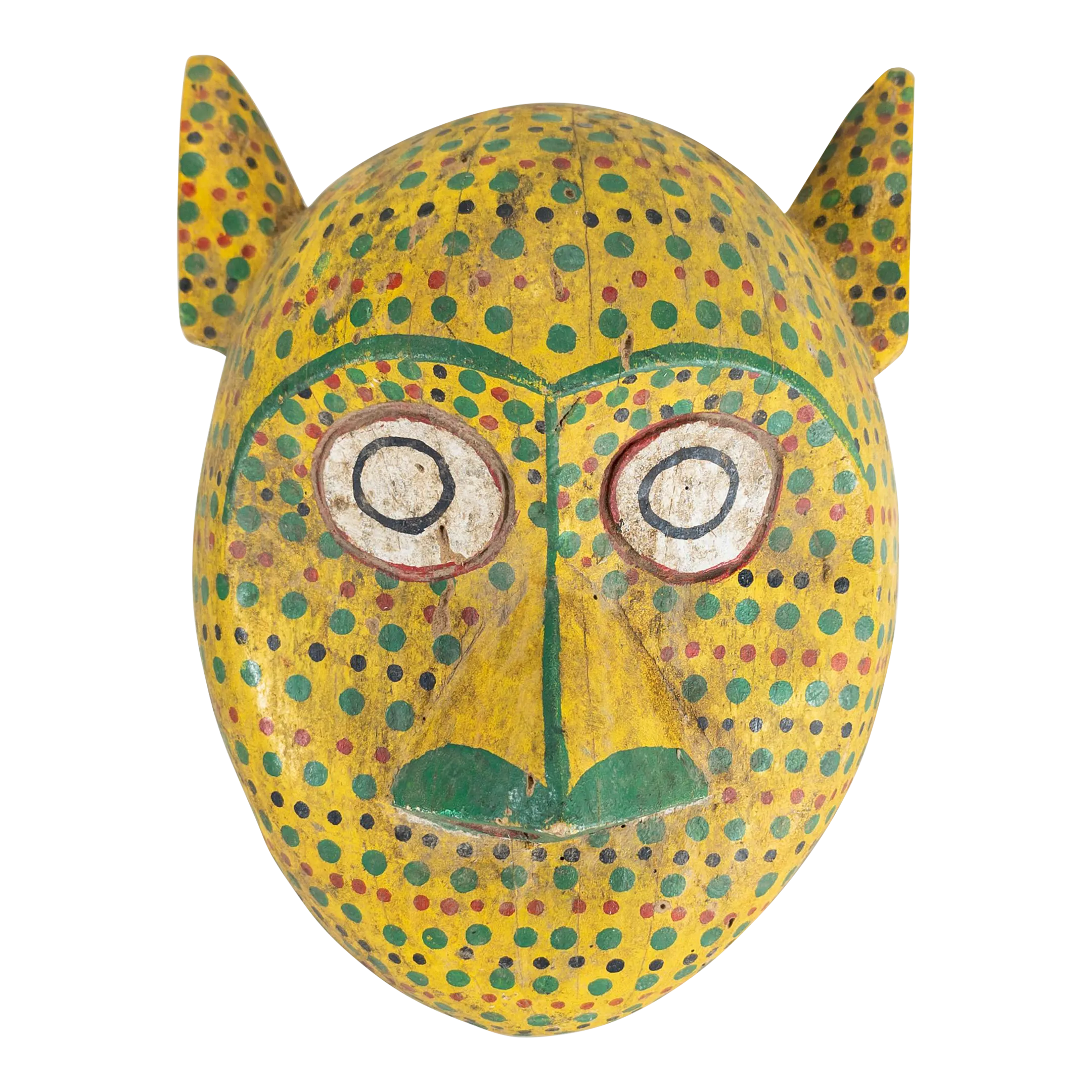 Mid-Century Decorative African Carved Bozo Bambara Yellow Jaguar ...