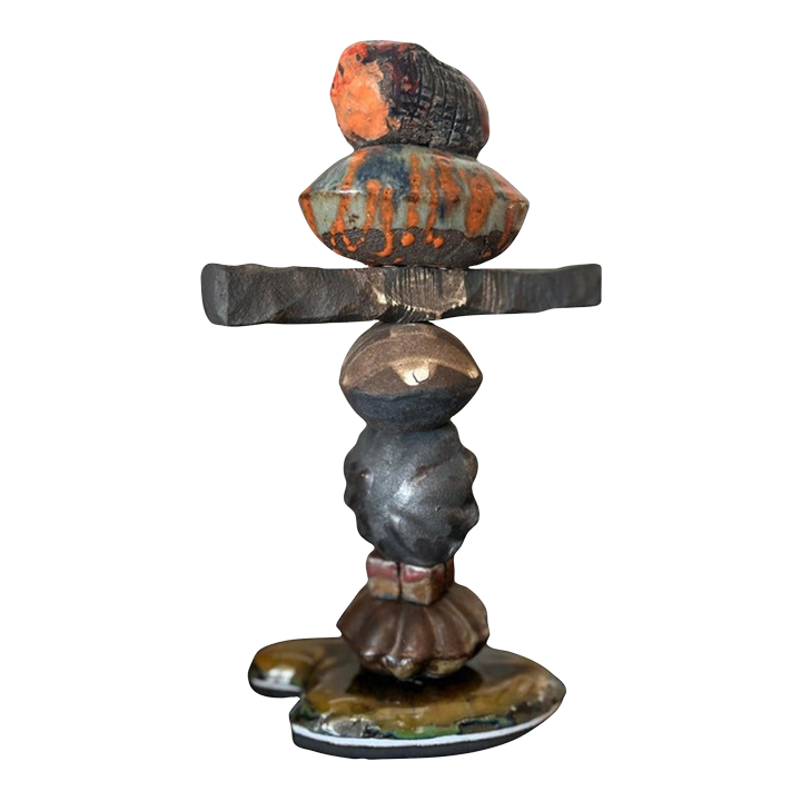 David Keeps Ceramic Interchangeable Totem Sculpture | Chairish