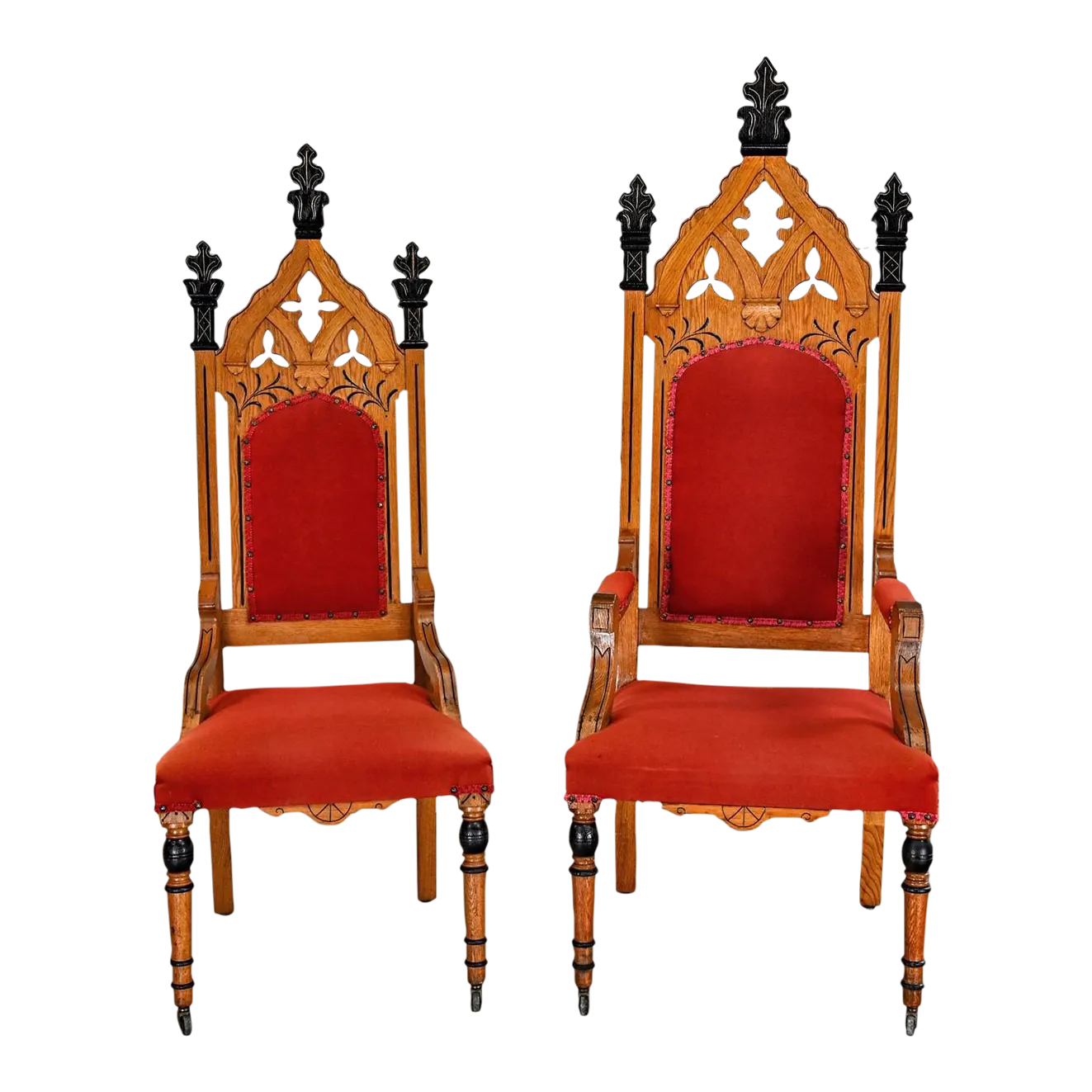 Late 19th to Early 20th Century Oak Gothic Revival Ecclesiastical His ...