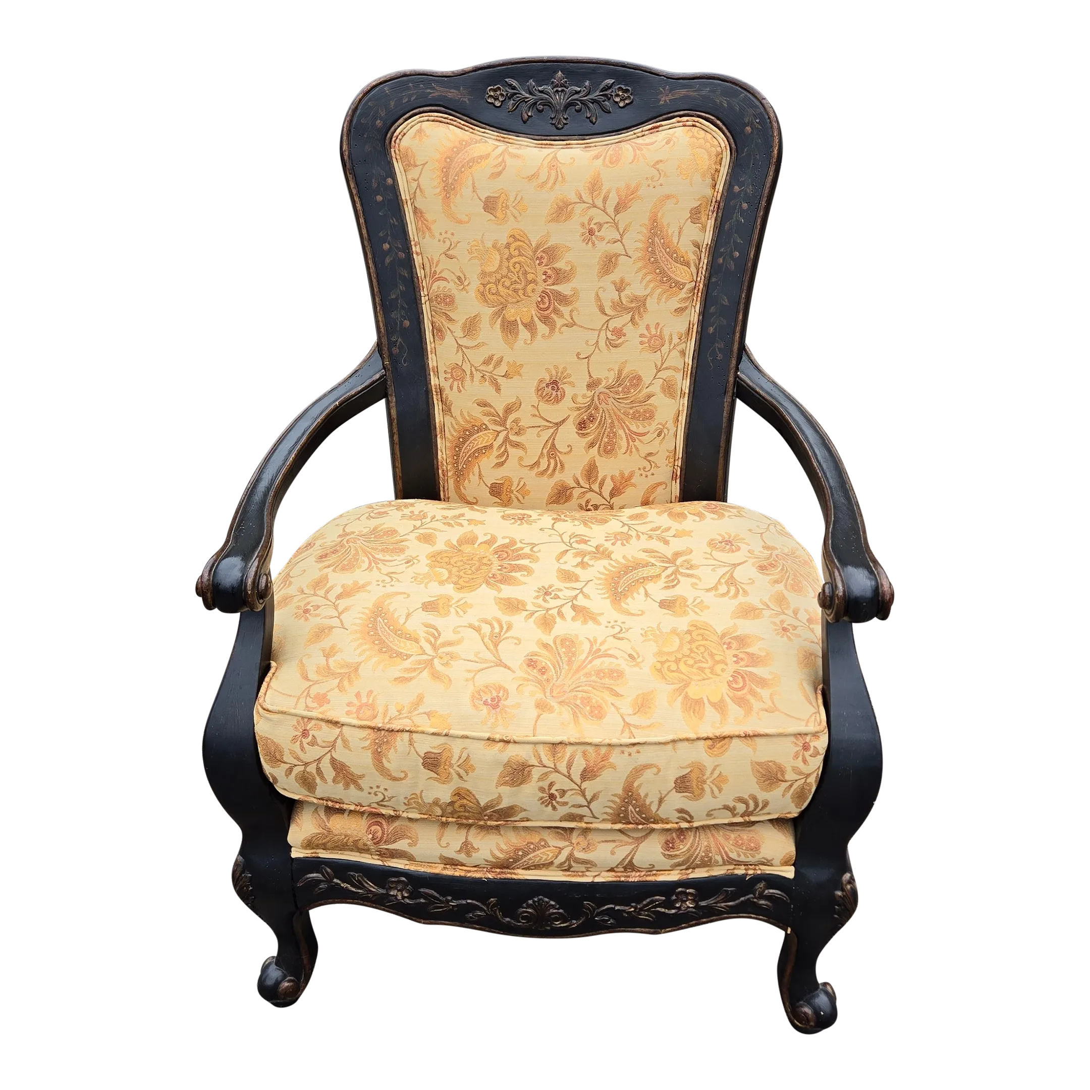 1960s Vintage Broyhill High Back Parlor Chair | Chairish