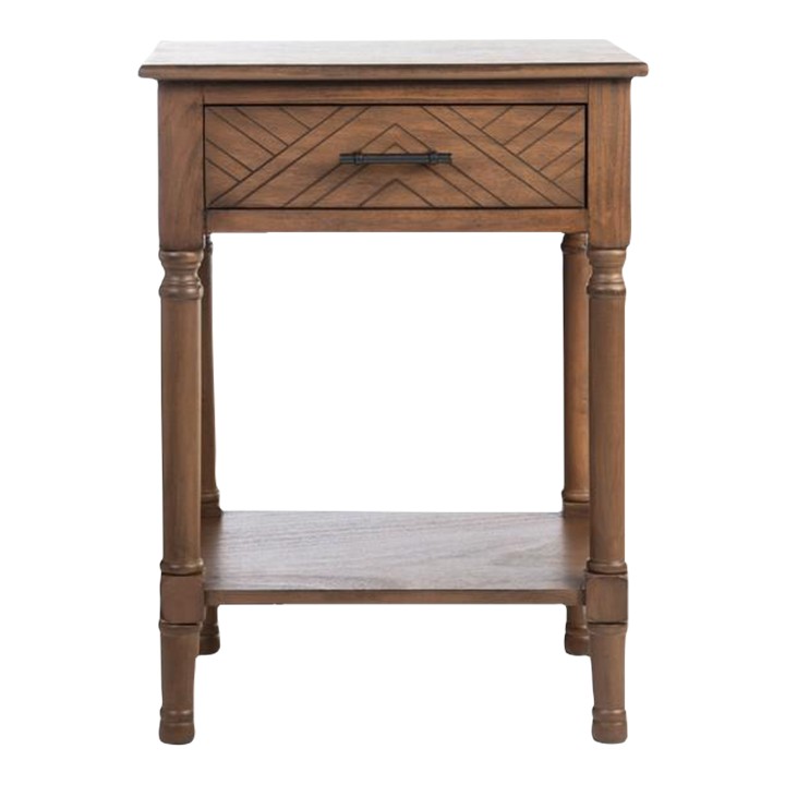 Peyton 1 Drawer Accent Table - Brown | Chairish