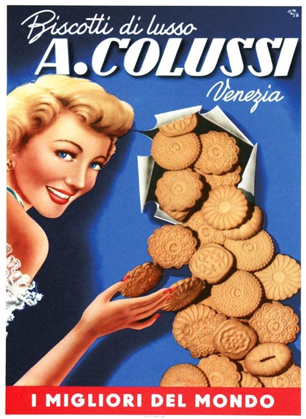 1950 Colussi Biscotti Venezia Poster | Chairish