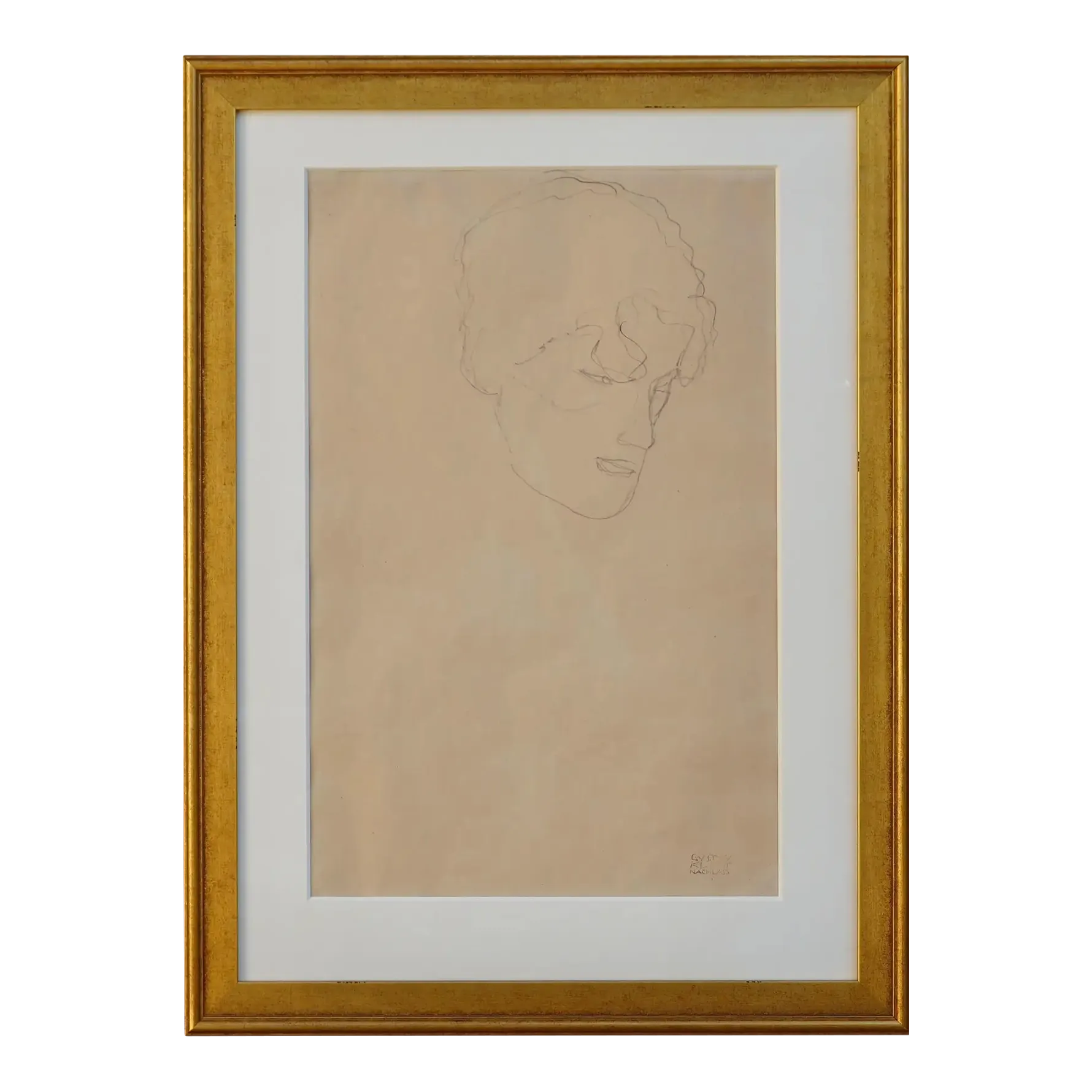 1910s Gustav Klimt Pencil on Paper Sketch of a Woman Catalogued | Chairish