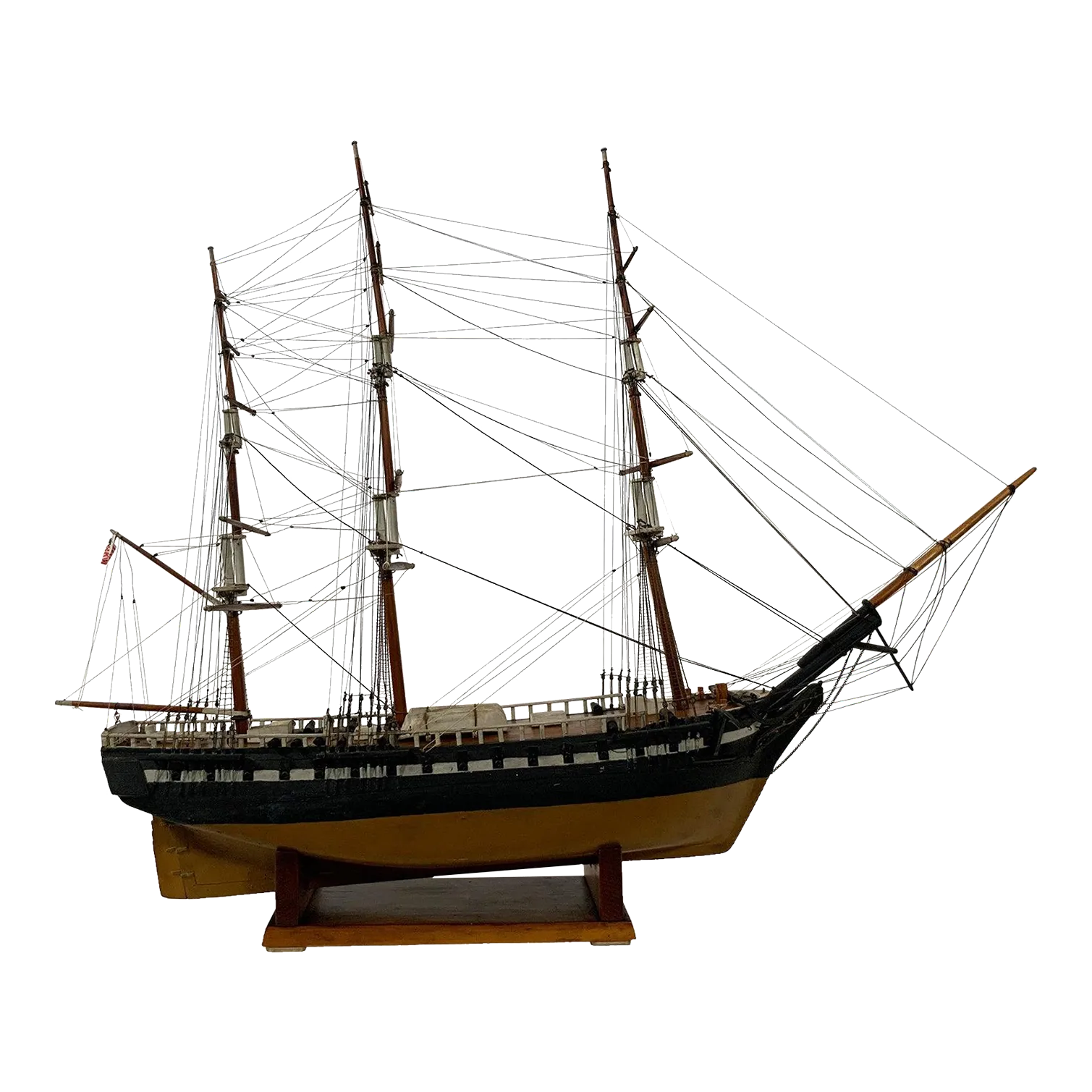 Antique American Ship Model, circa 1910 | Chairish