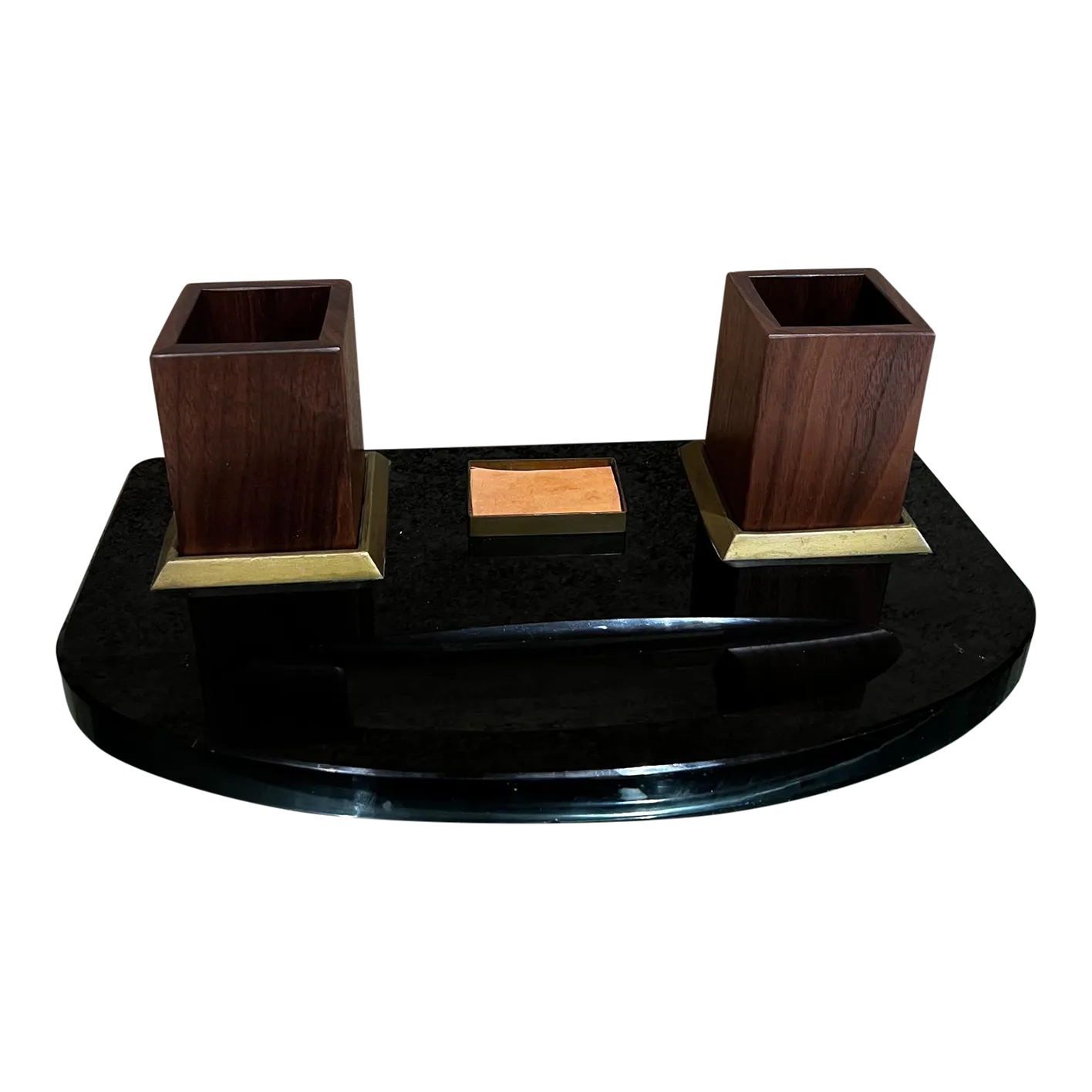 1970s Modern Elegance Pen Holder Desk Set | Chairish
