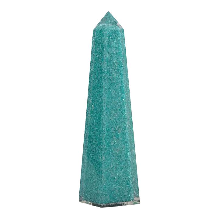 Stoneridge Quartz Obelisk in Turquoise | Chairish