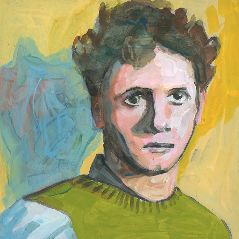 Dylan Thomas by Valerie Suter, Unframed Art Print, 24x24 | Chairish