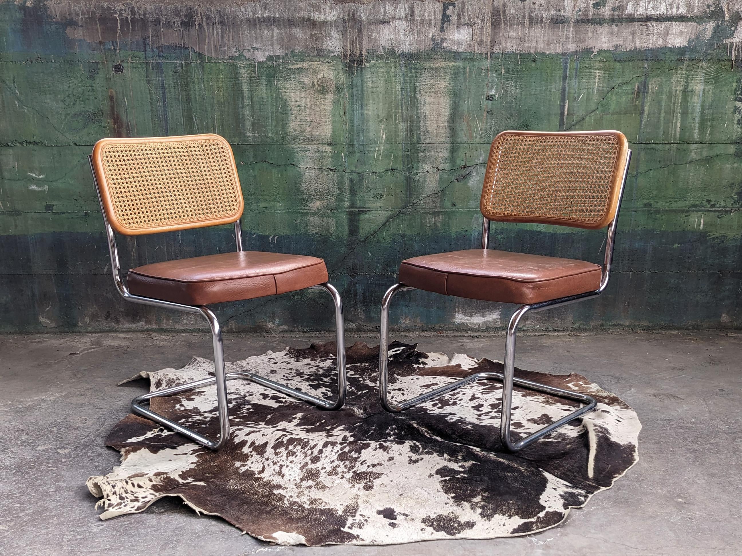 1970s Italian Marcel Breuer Cesca Chairs Set of 6