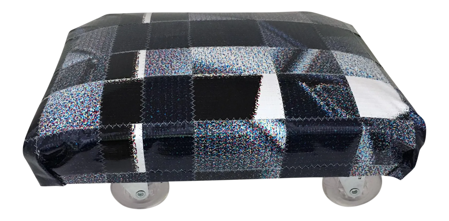 Upcycled Foot Stool on Casters | Chairish