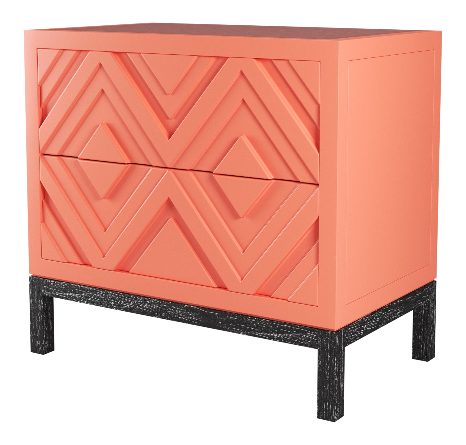 Susana Side Table - Coral Gables, Black Cerused Oak | Chairish