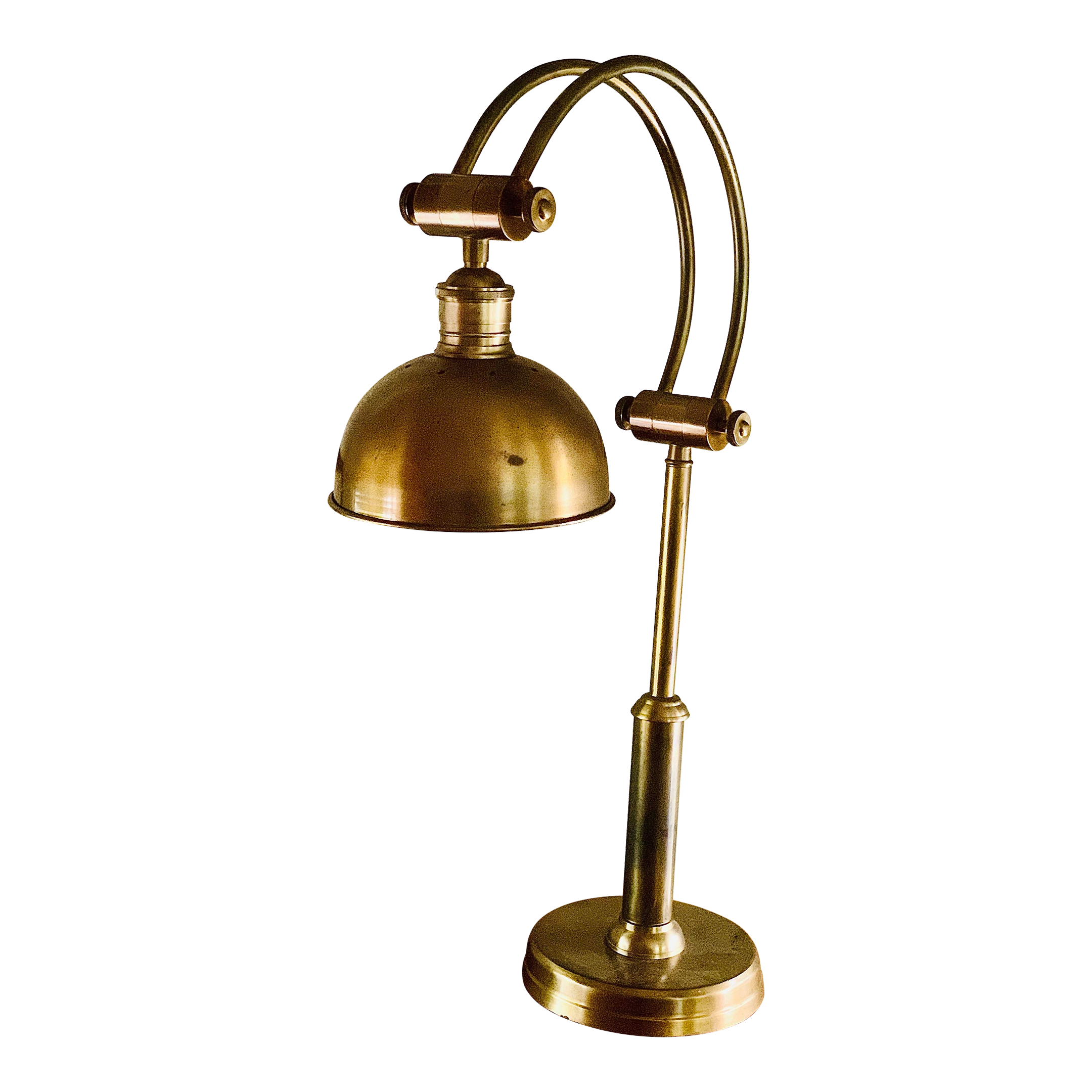Vintage Jamie Young Brass Crescent Table Lamp, Late 20th Century | Chairish
