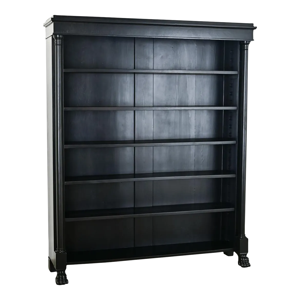 1800s French Empire Style Ebonized Bookcase | Chairish