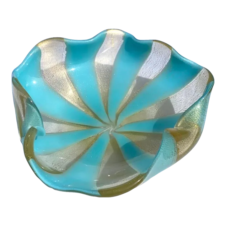 Vintage Alfredo Barbini Murano Glass Bowl | Chairish