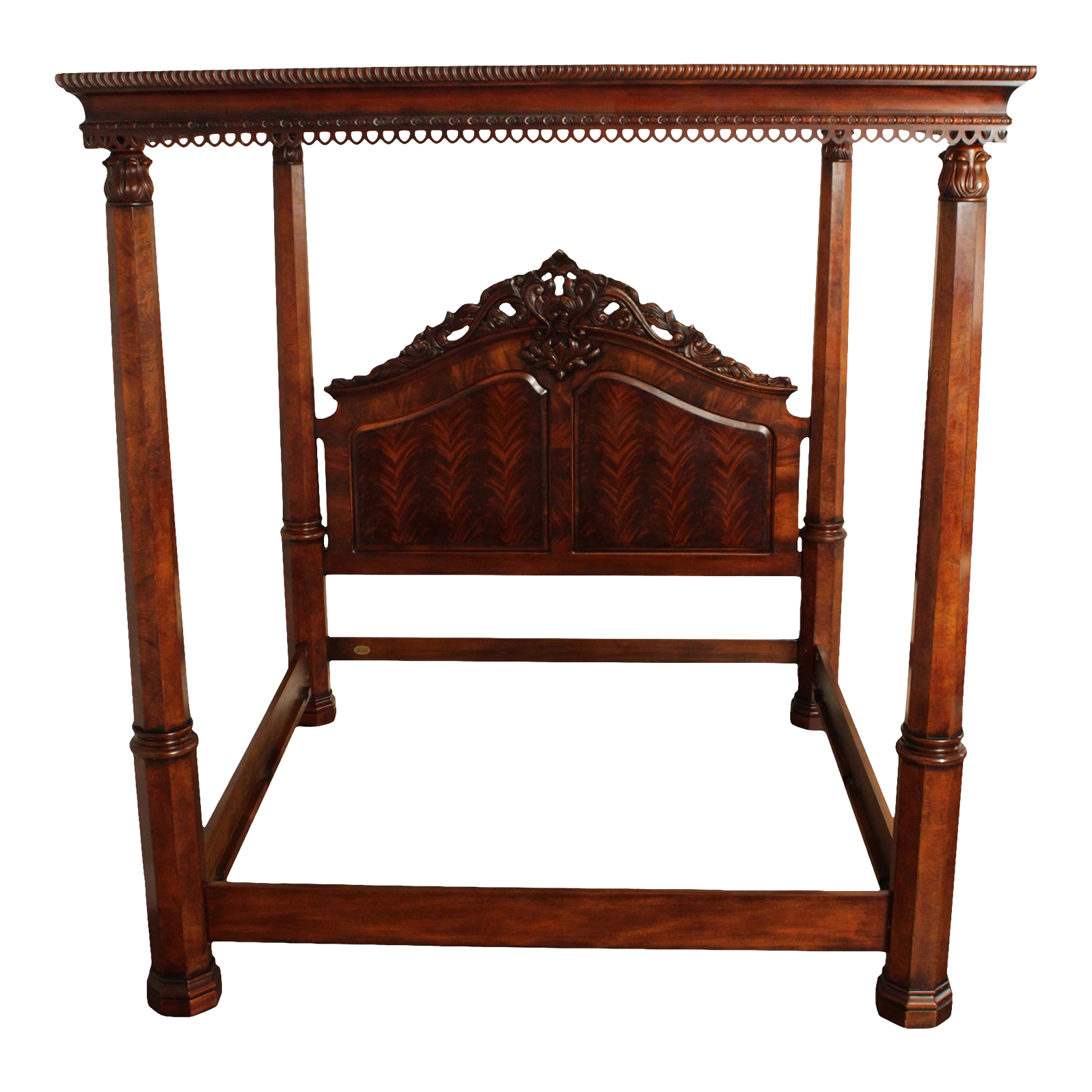 Henredon Historic Natchez Collection Mahogany King Poster Canopy Bed ...