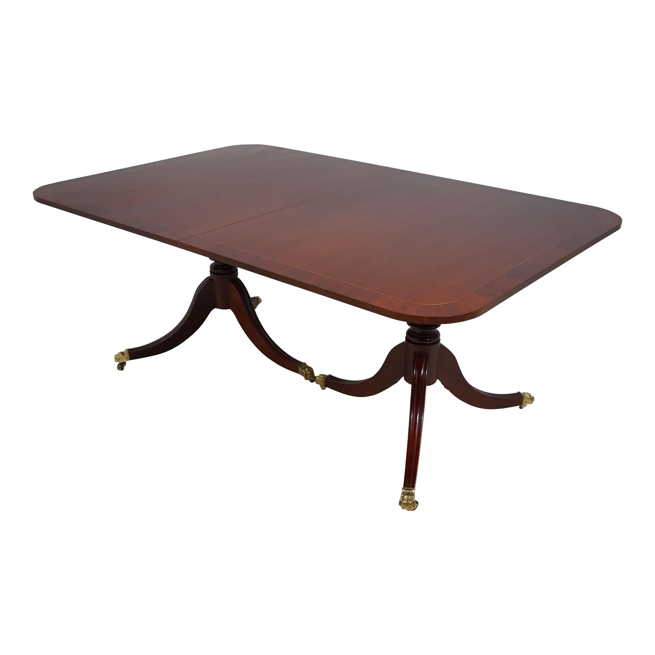 Baker Colonial Williamsburg Inlaid Dining Table | Chairish