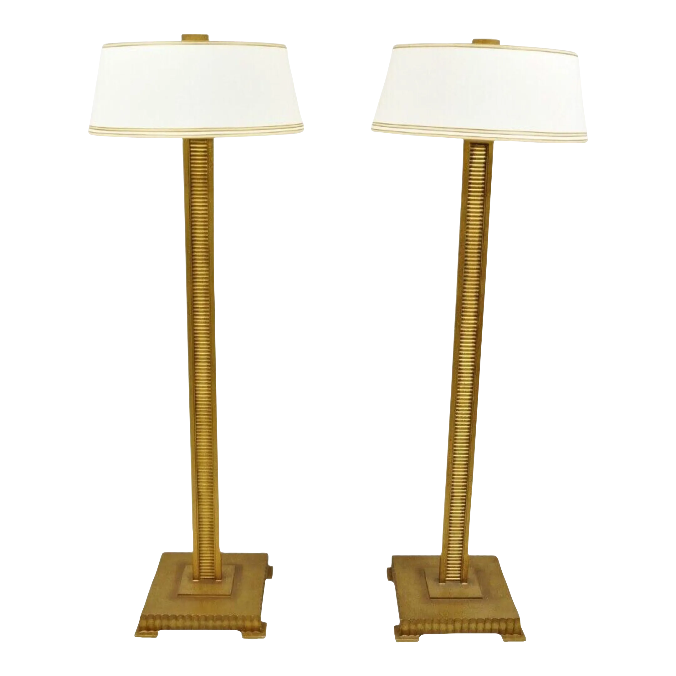 Early 21st Century Fine Art Lamps Gold Gilt Metal Skyscraper Modern ...