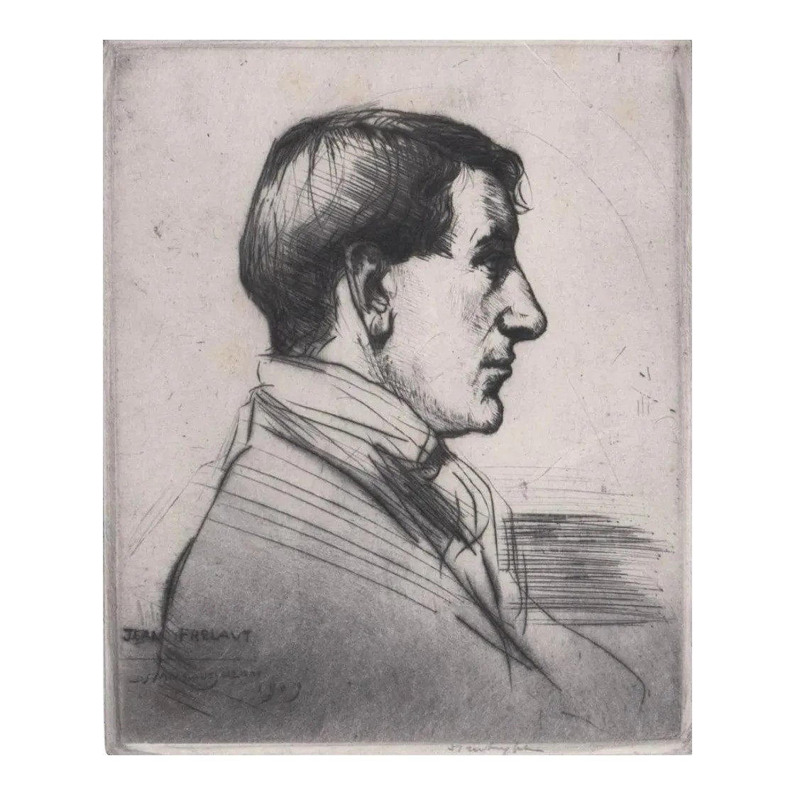 1909 Donald Shaw MacLaughlan Portrait Etching | Chairish