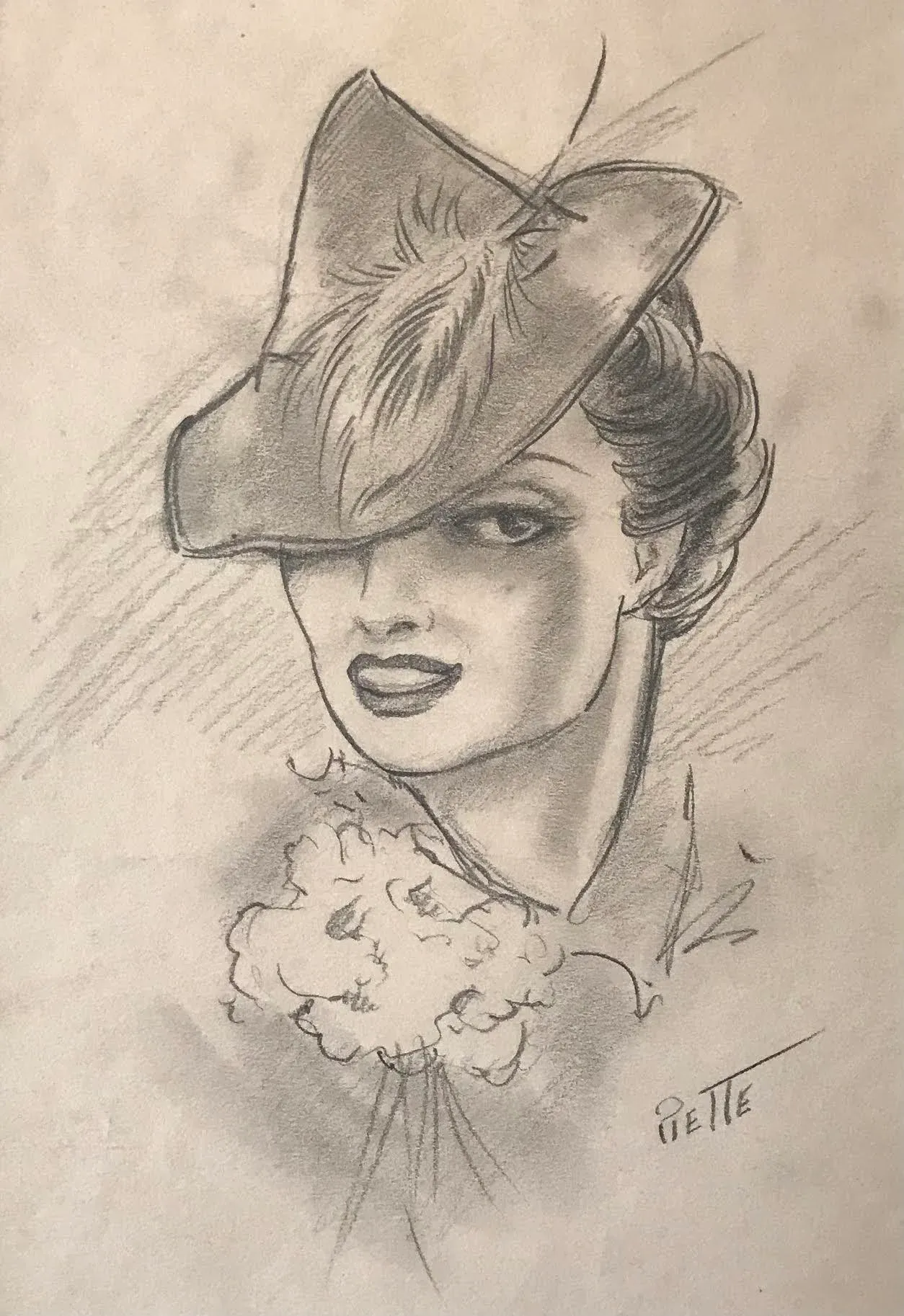 how to draw vintage portrait