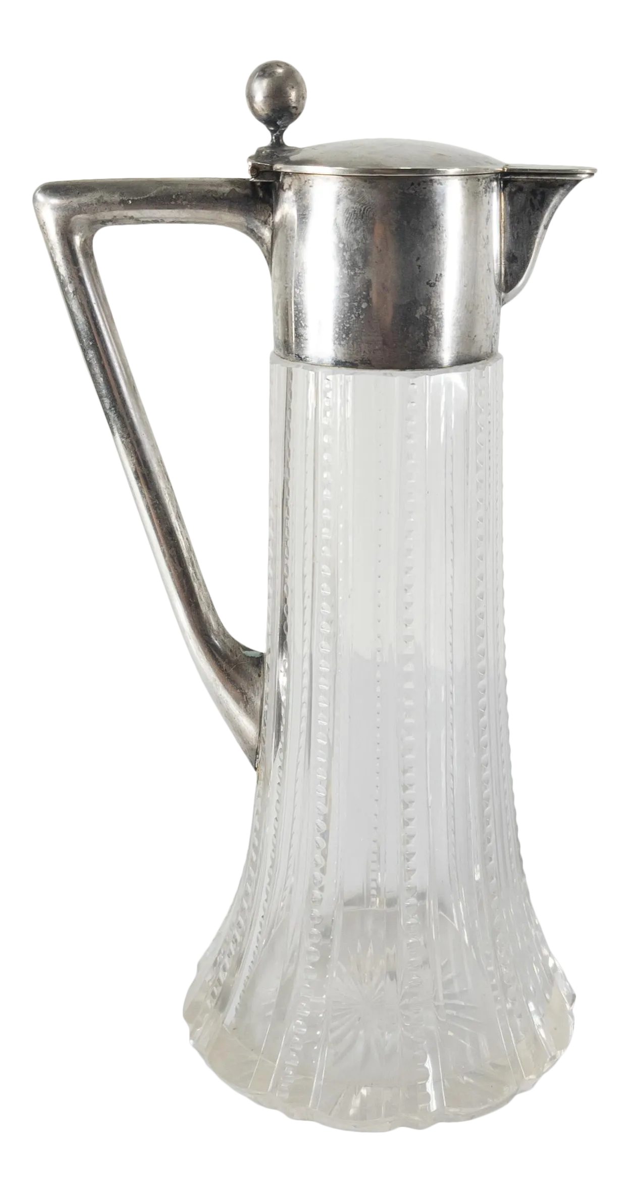 Austrian Vienna Secessionist .800 Silver Claret Jug | Chairish