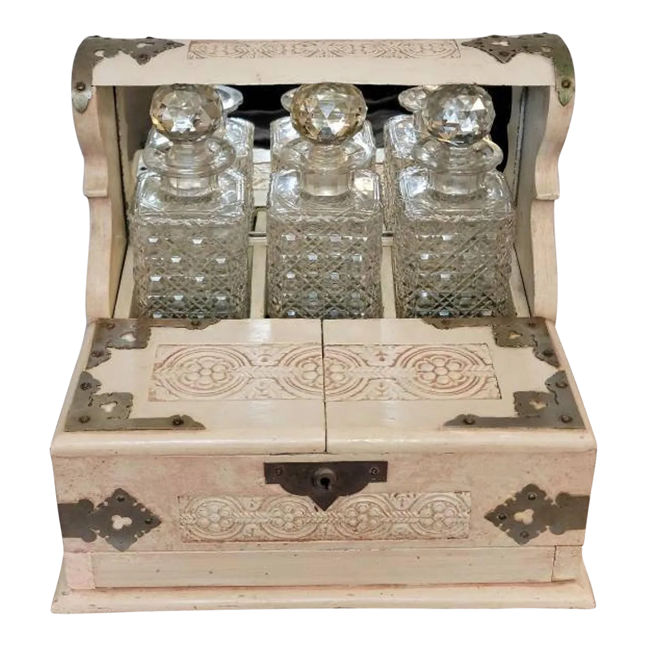 Antique English Tantalus / Games Set | Chairish