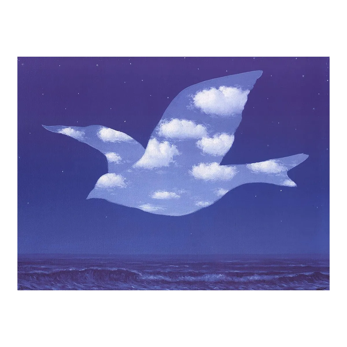 2012 Rene Magritte 'La Promesse' Surrealism White,Blue,Purple Belgium Offset Lithograph | Chairish
