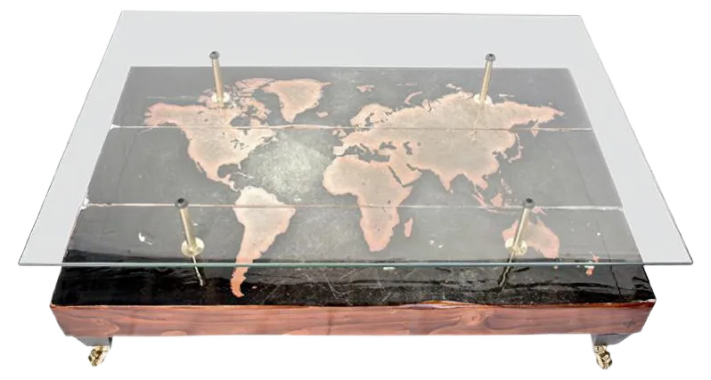 World Map Coffee Table from Cappa E Spada | Chairish