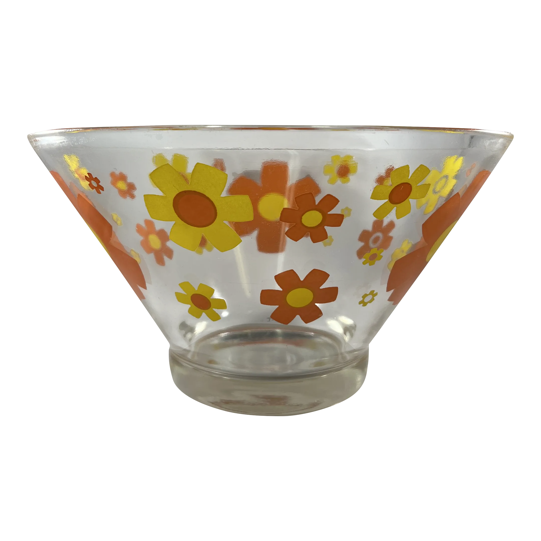 1960s Mid-Century Modern Atomic Retro Mod Boho Chic Orange & Yellow ...