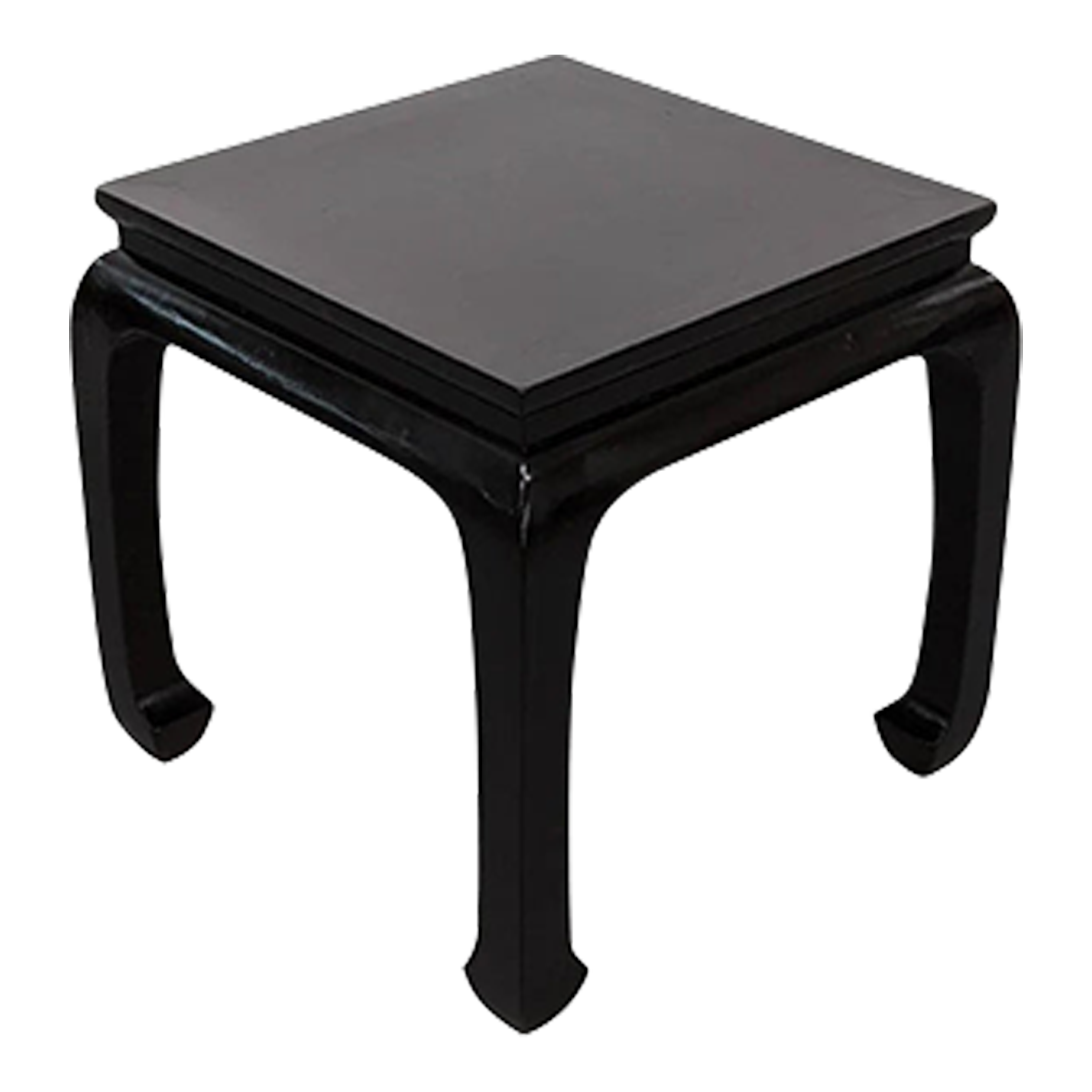 Ming Black Lacquer Square Chinese Side Table | Chairish