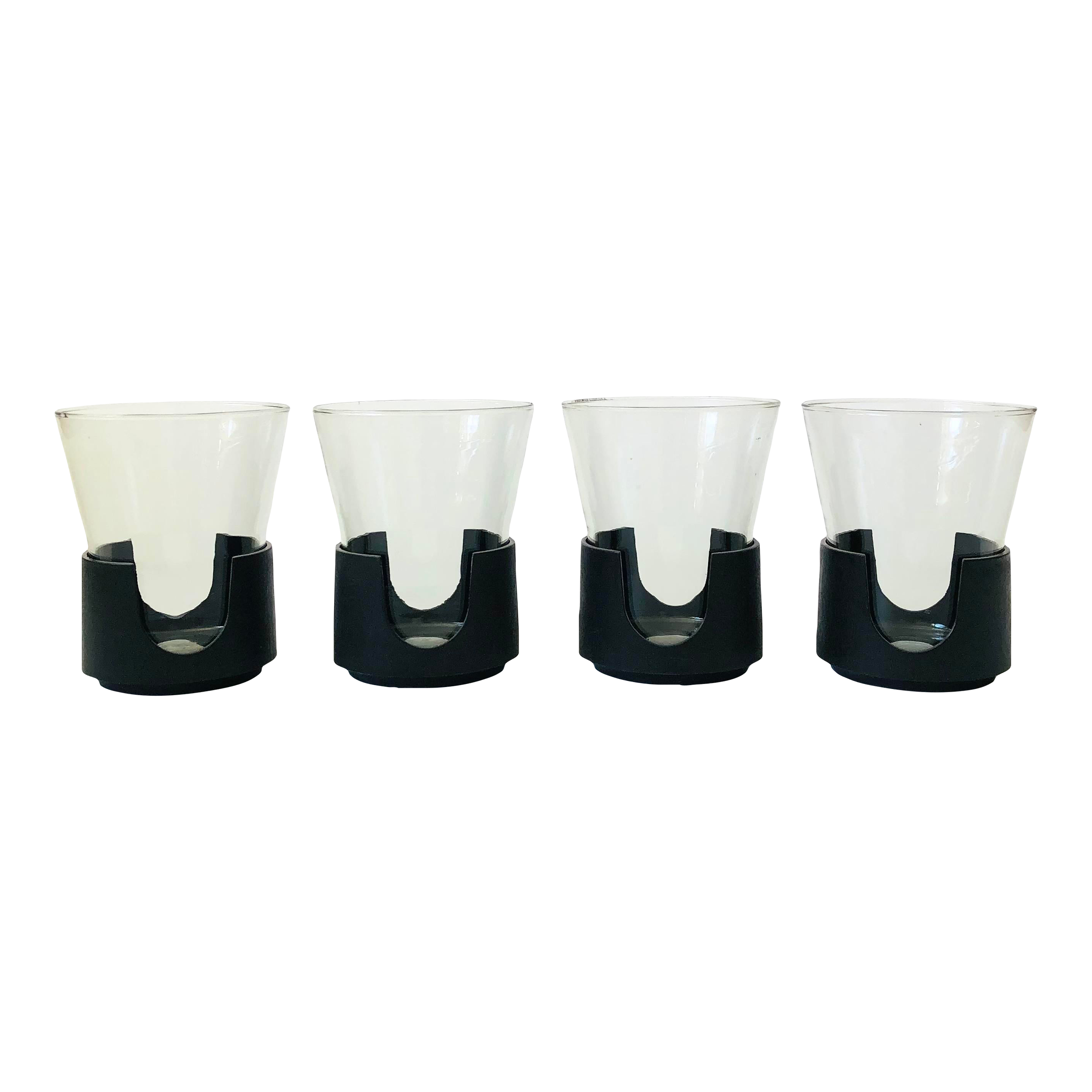 MCM Glass-Snap Cocktail Glasses by Corning - Set of 4 | Chairish