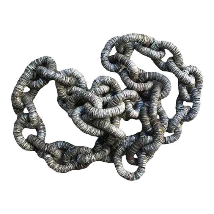 Bottle Cap Chain Vintage Americana Folk Art | Chairish