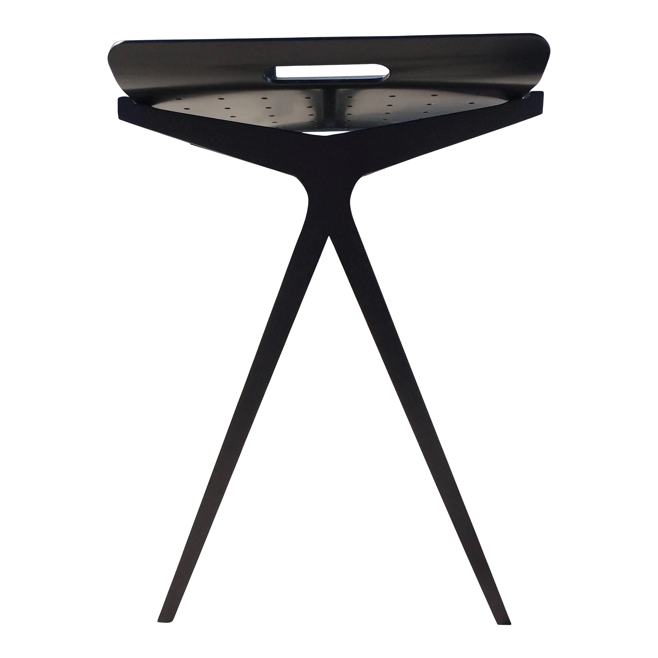 1950s Black Wood Side Tray Table | Chairish