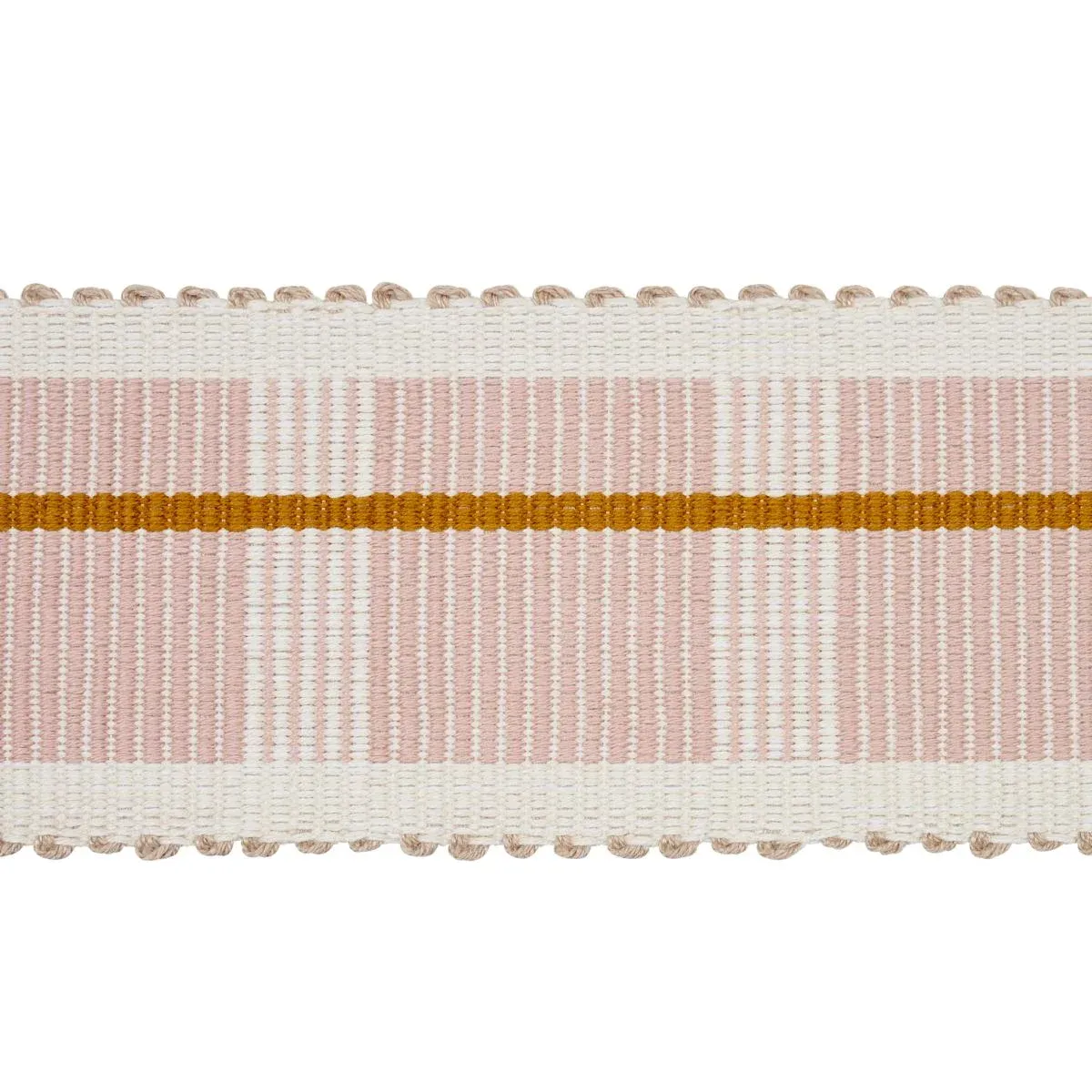 Schumacher x Stephanie Seal Brown Calcada Tape Medium Trim in Rose ...