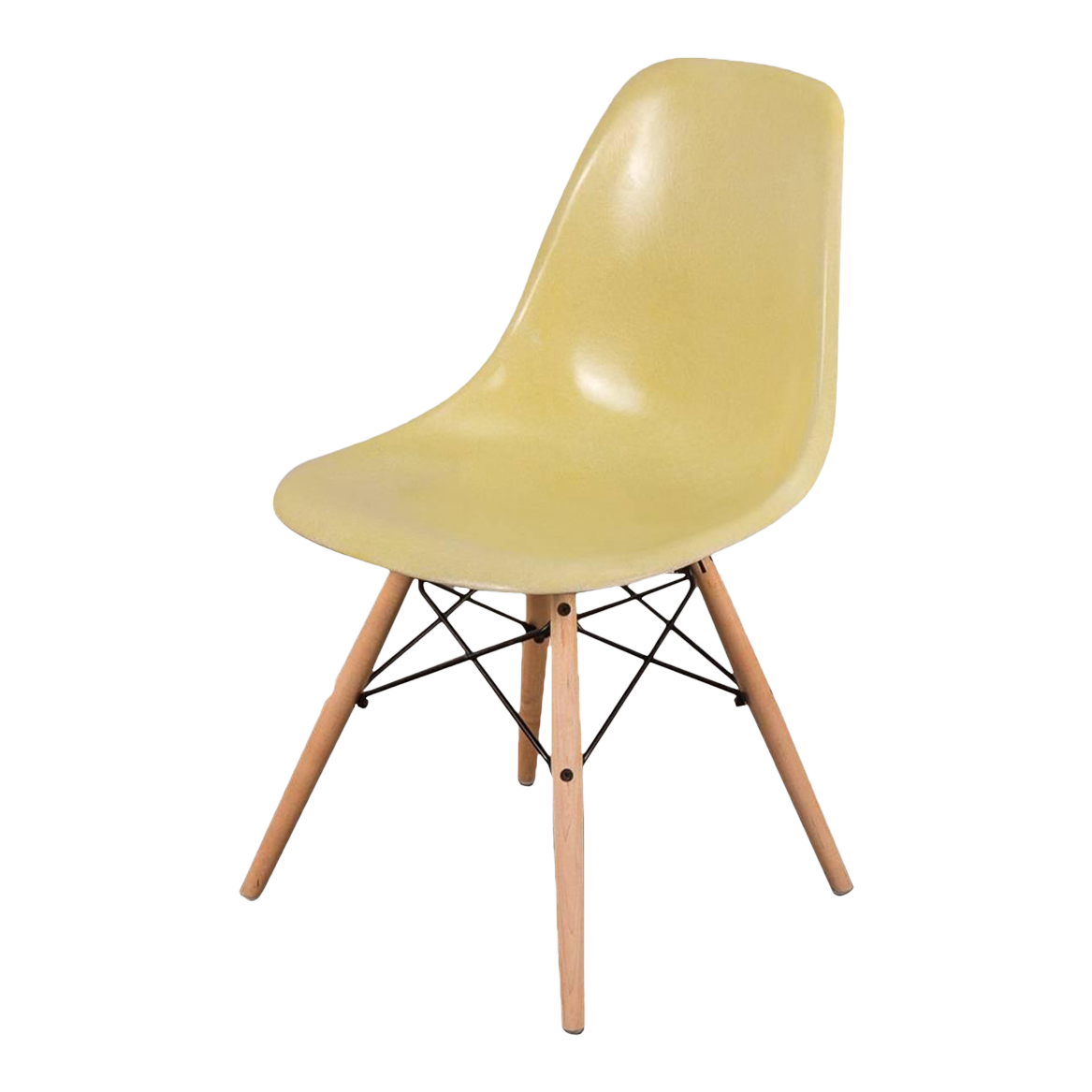 Eames for Herman Miller Lemon Yellow Shell Chair | Chairish