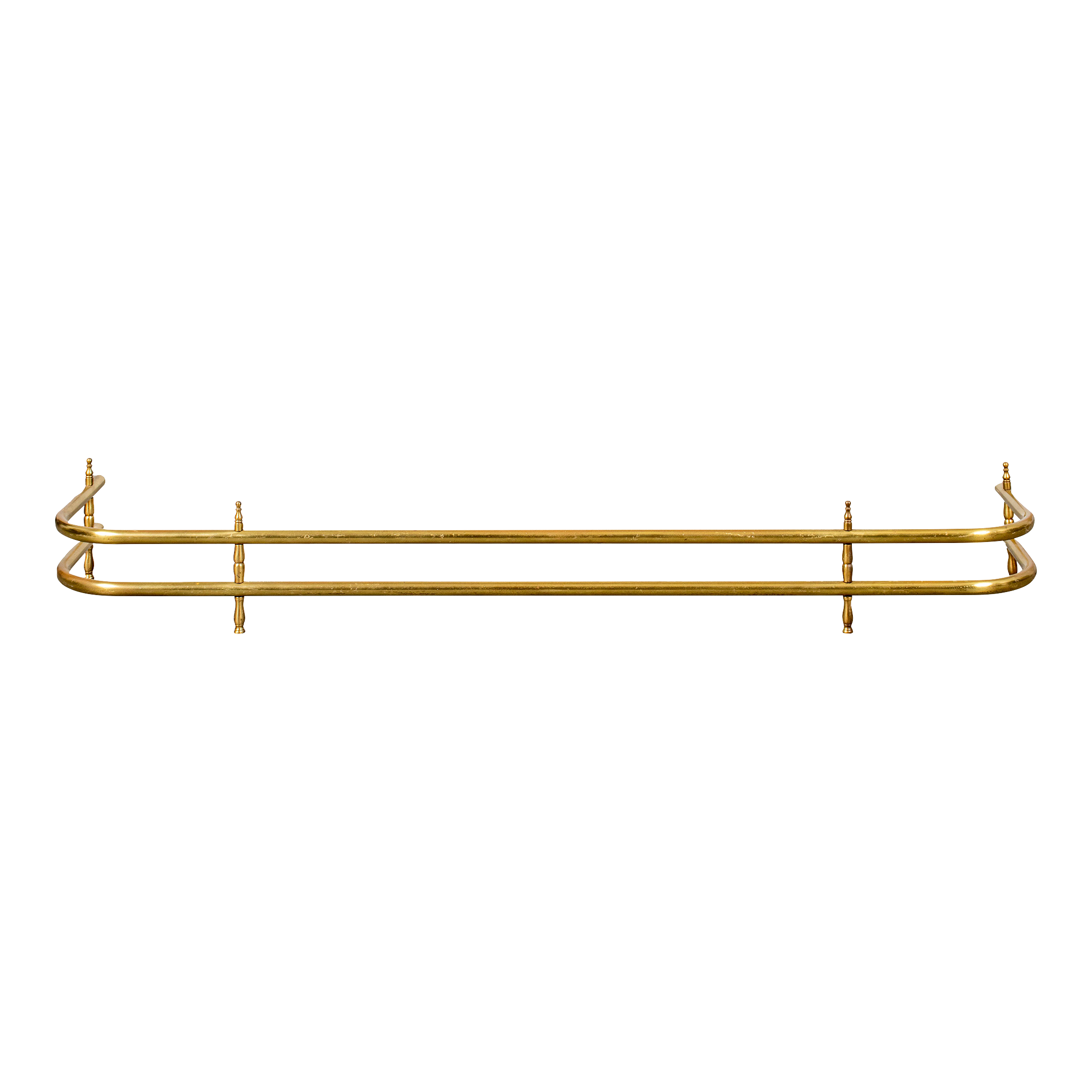 Brass Fender With Twisted Rail Motif | Chairish